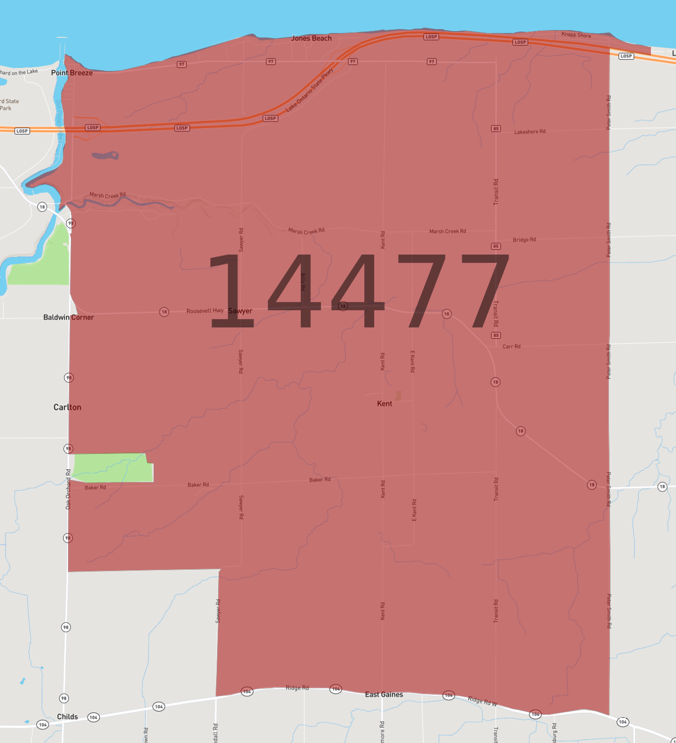 Zip Code 14477 - AtlasBig.com