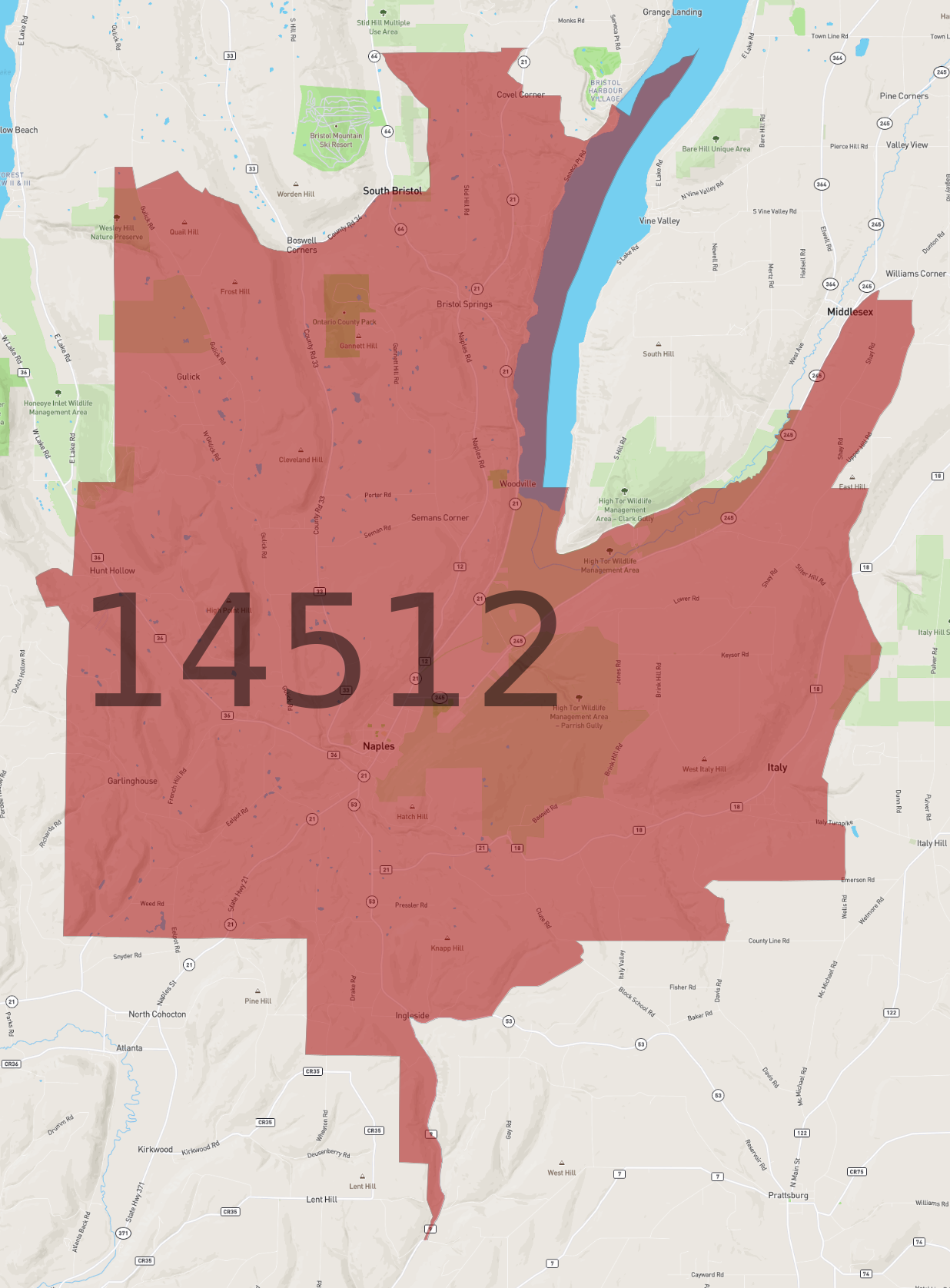 Zip Code 14512 - AtlasBig.com