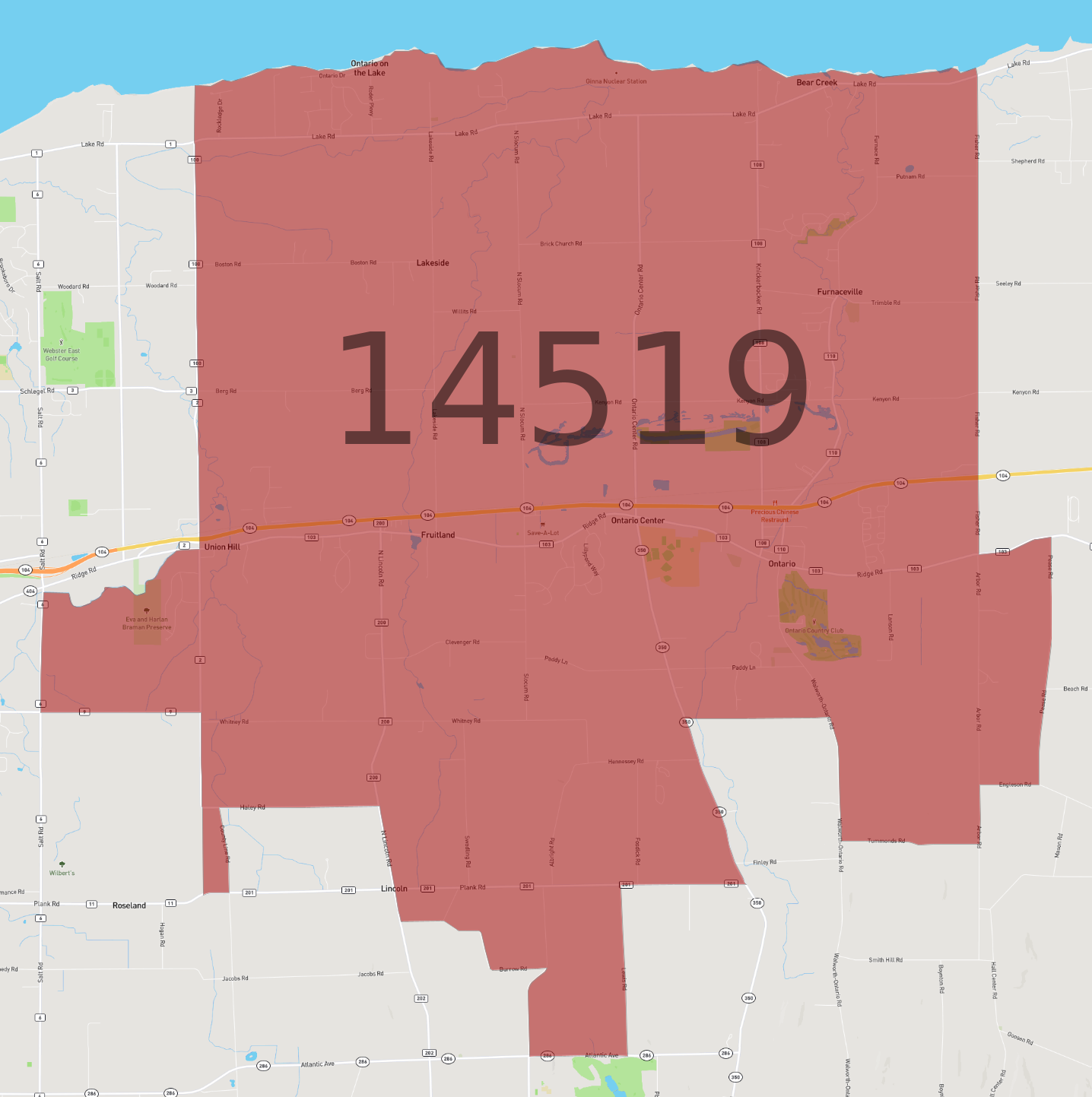 Zip Code 14519 - AtlasBig.com