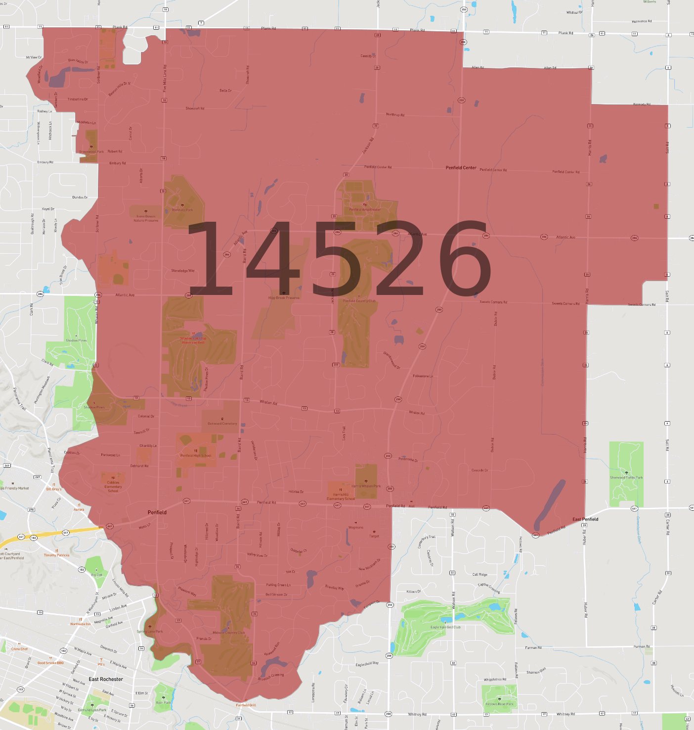 Zip Code 14526 - AtlasBig.com