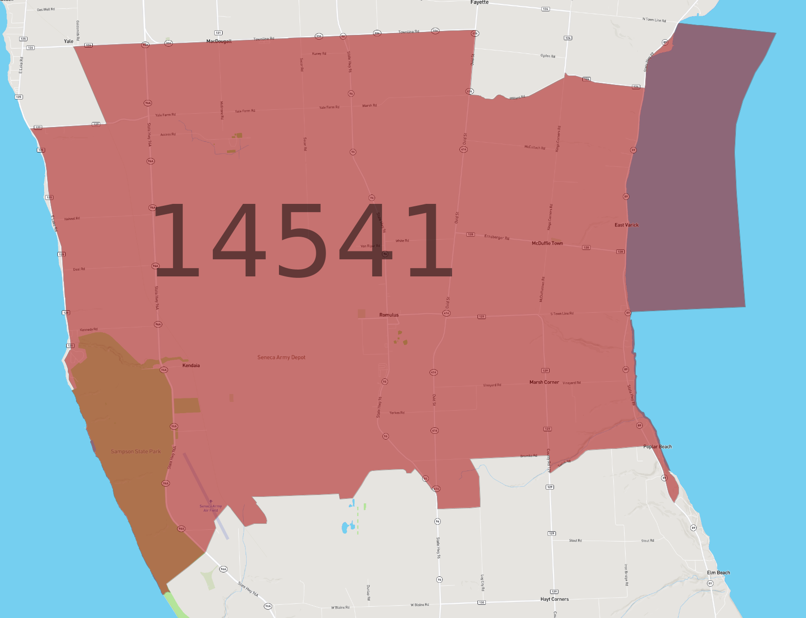 Zip Code 14541 - AtlasBig.com