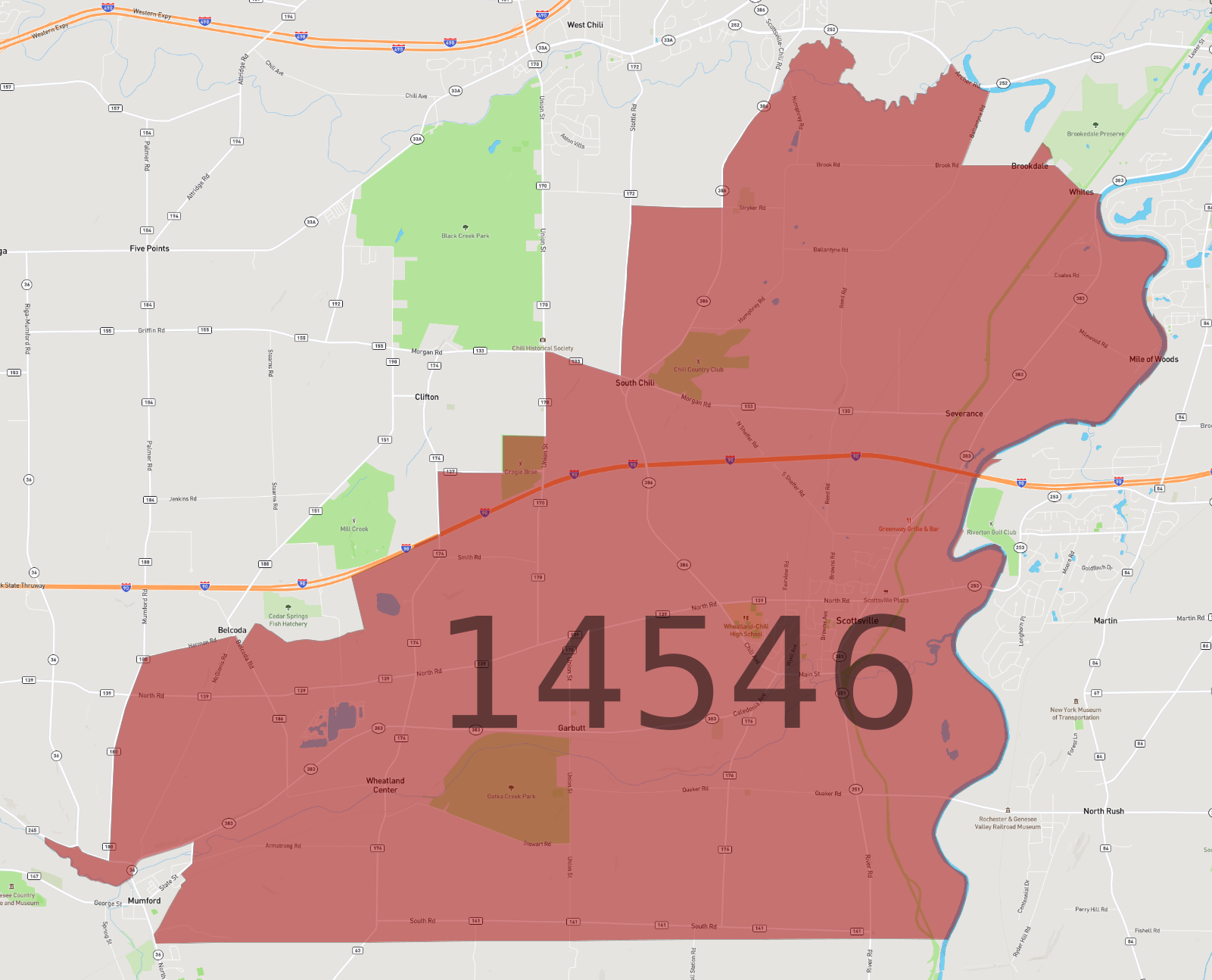 Zip Code 14546 - AtlasBig.com