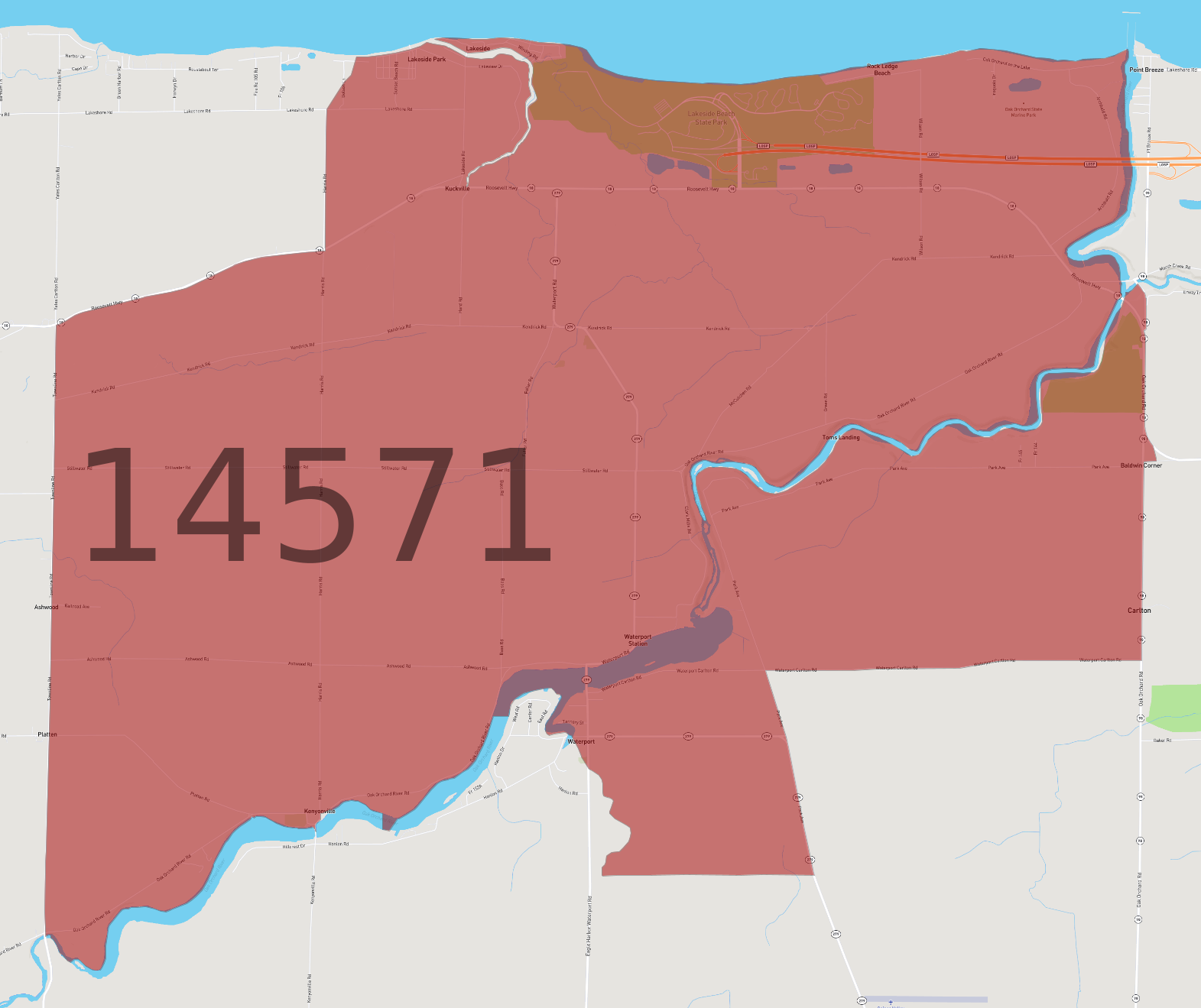 Zip Code 14571 - AtlasBig.com