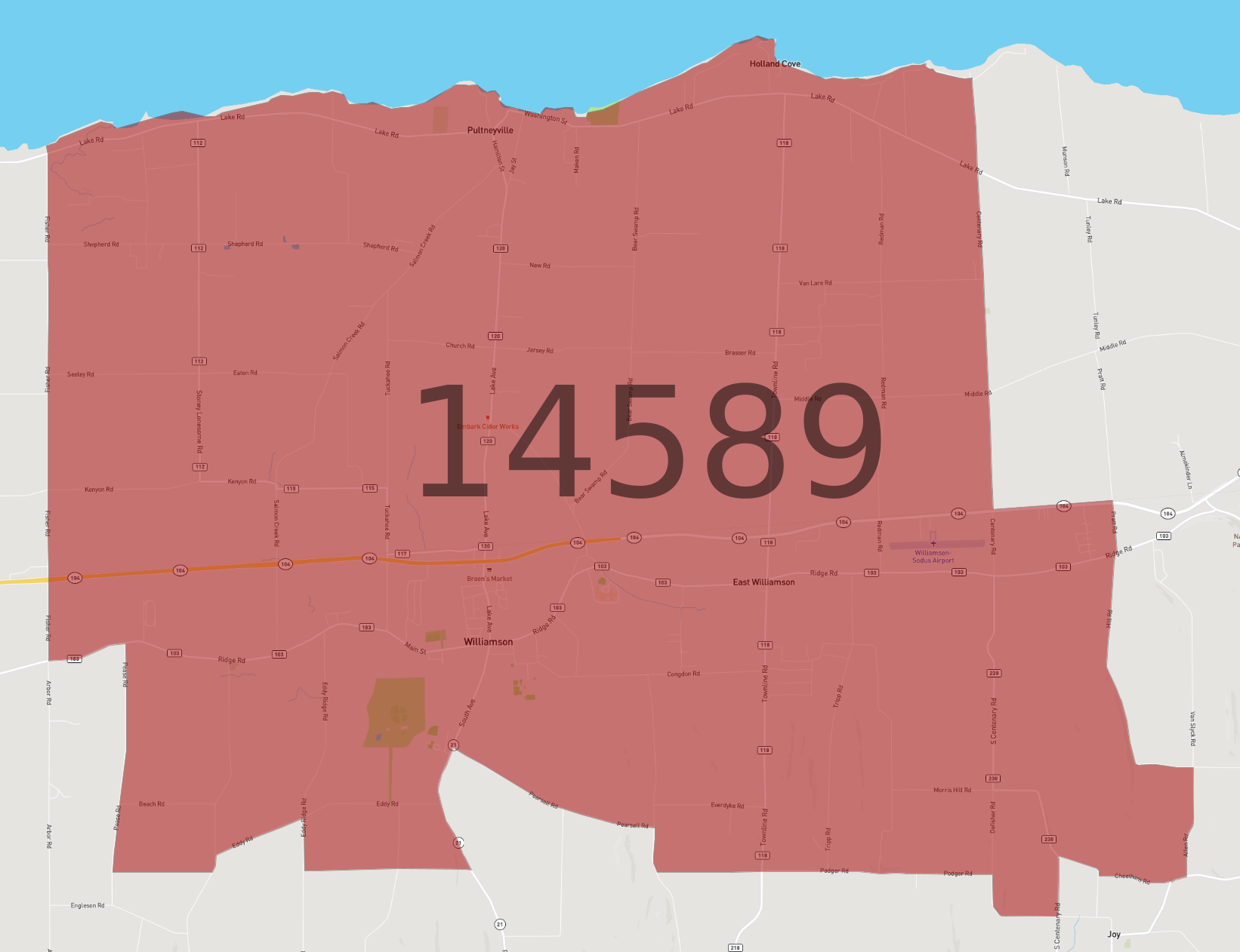 Zip Code 14589 - AtlasBig.com