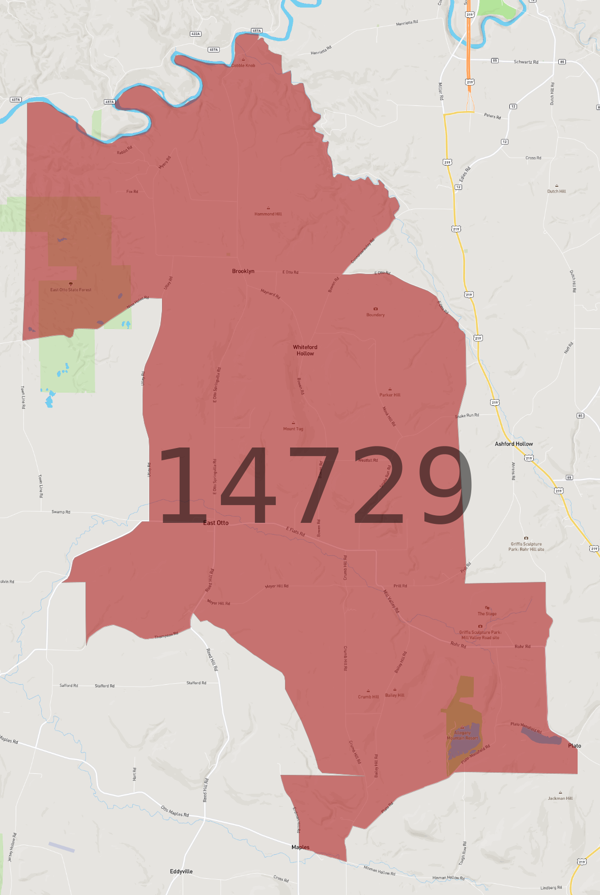 Zip Code 14729 - AtlasBig.com