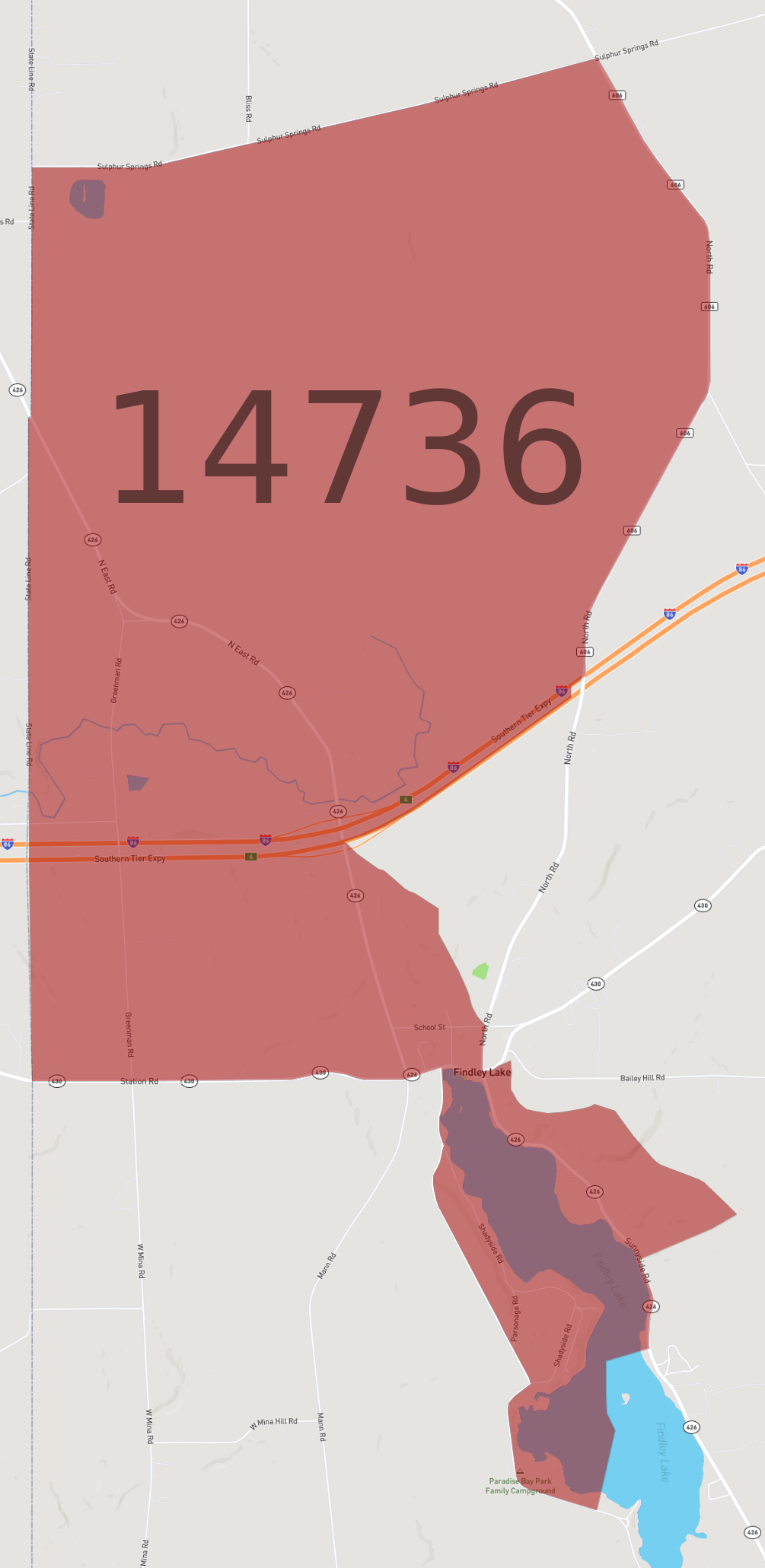 Zip Code 14736 - AtlasBig.com