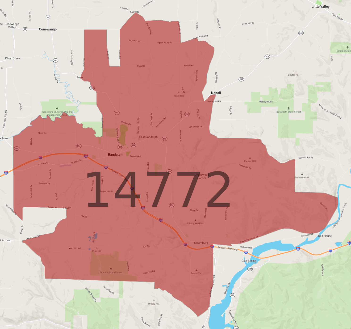 Zip Code 14772 - AtlasBig.com