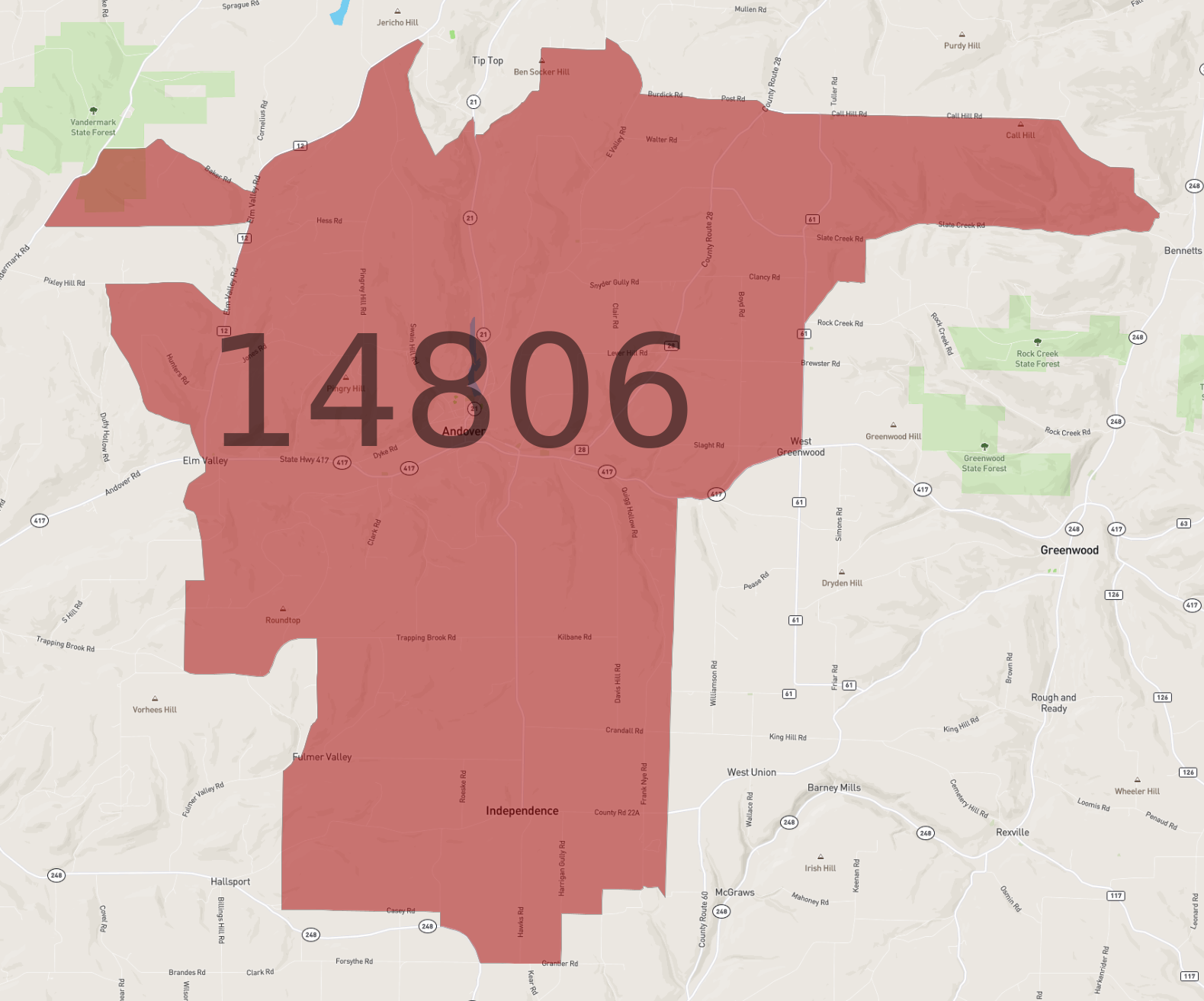 Zip Code 14806 - AtlasBig.com