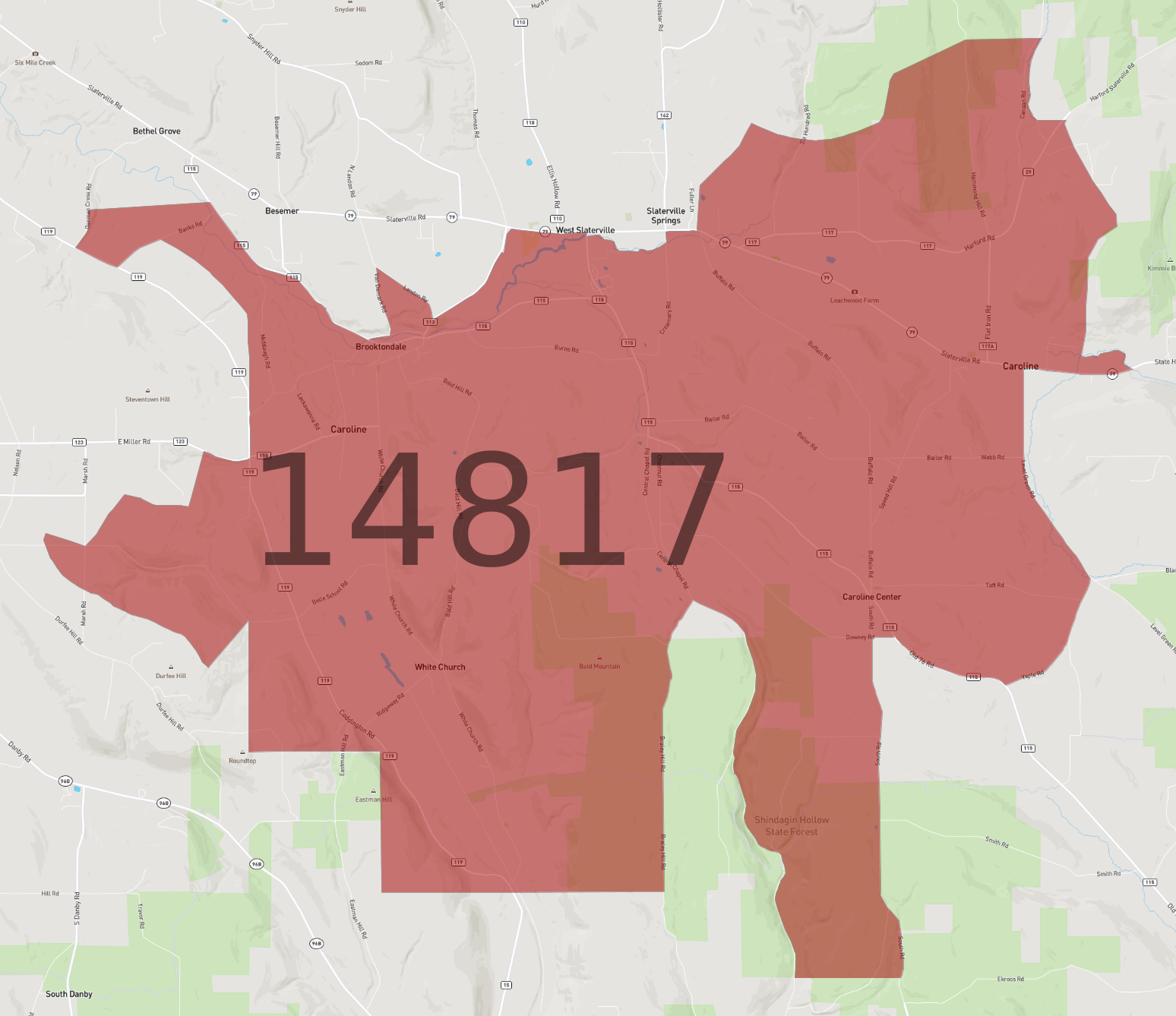 Zip Code 14817 - AtlasBig.com