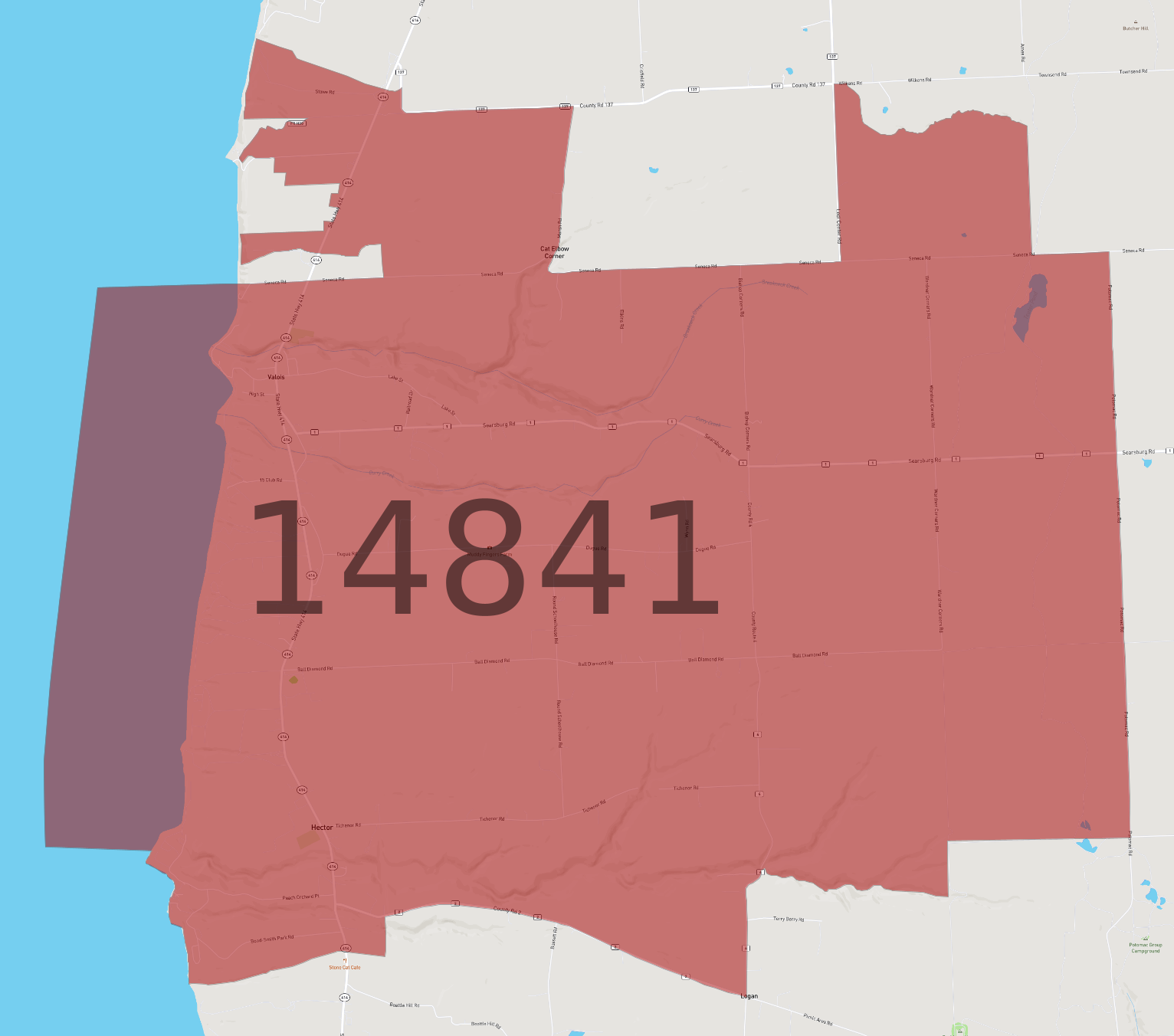 Zip Code 14841 - AtlasBig.com