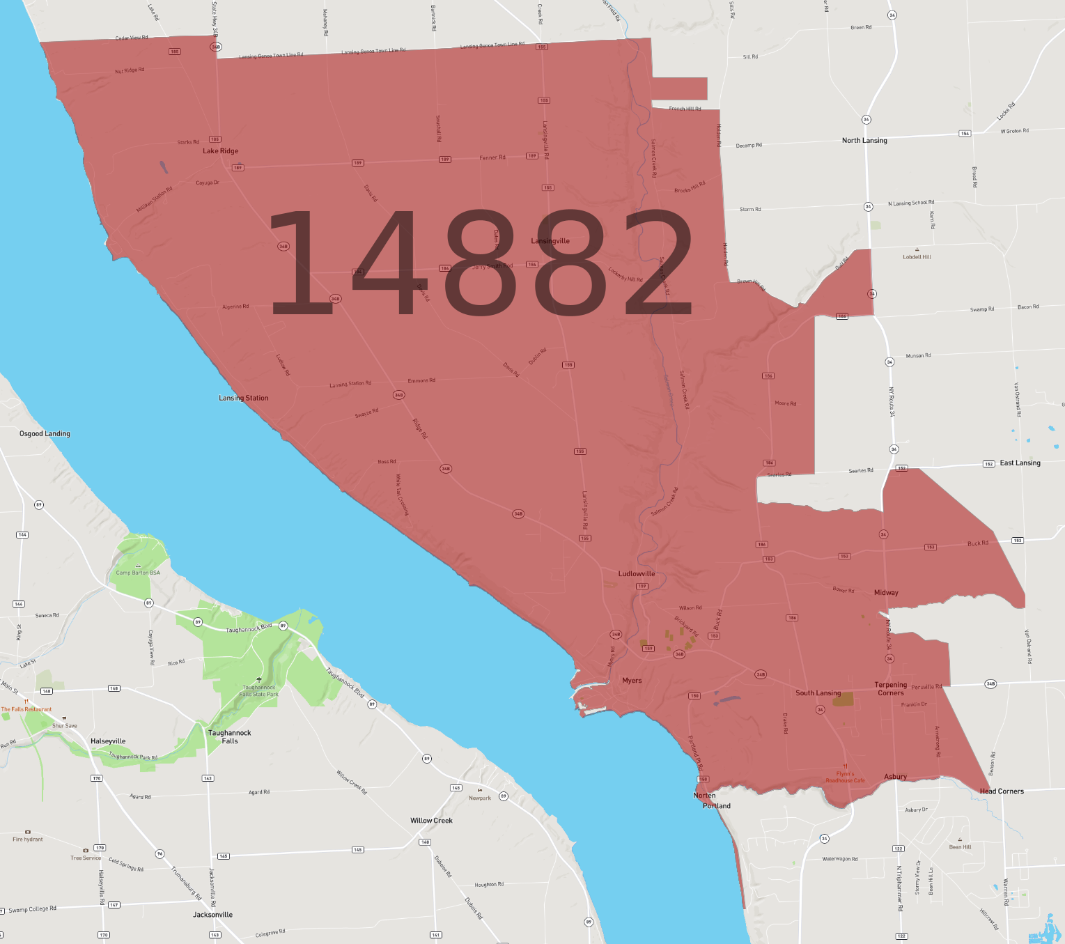 Zip Code 14882 - AtlasBig.com