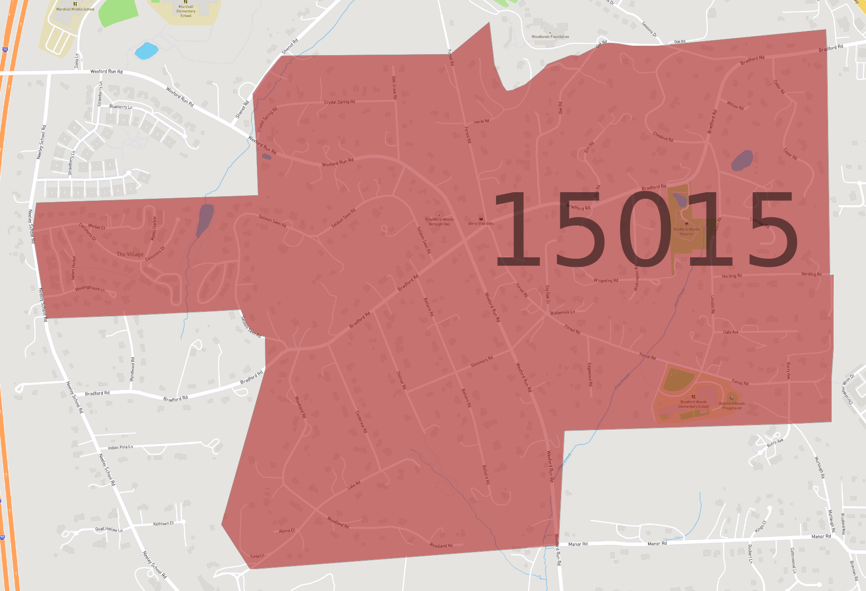 Zip Code 15015 - AtlasBig.com