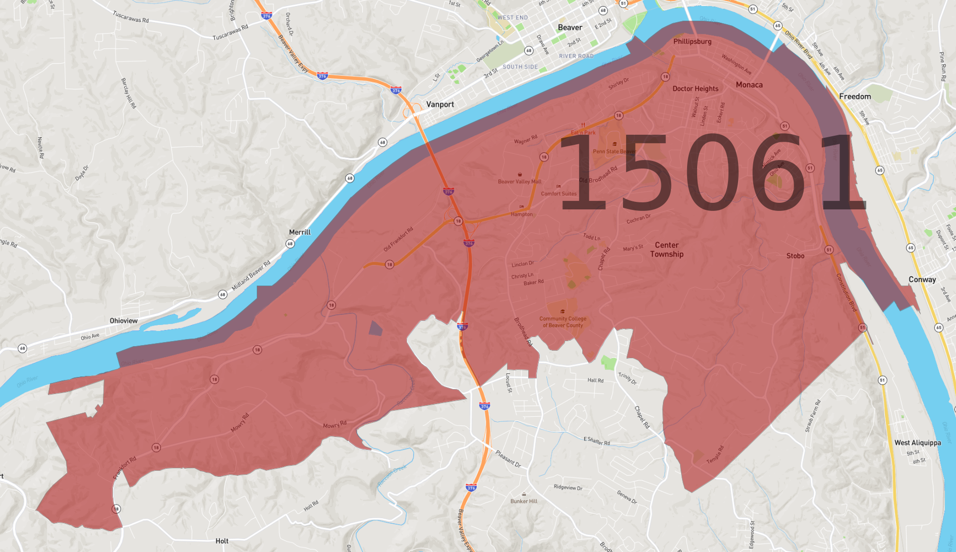 Zip Code 15061 - AtlasBig.com