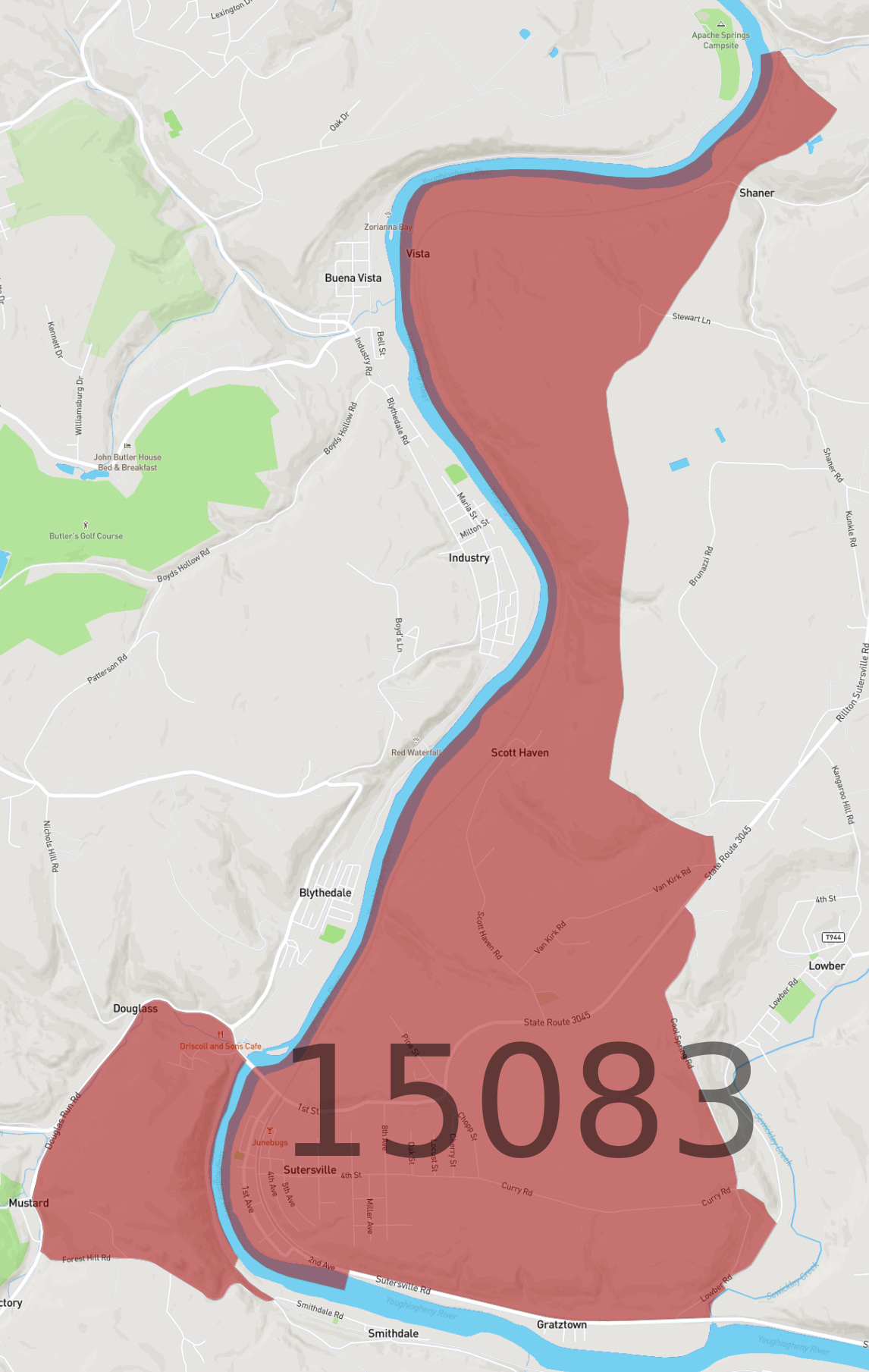 Zip Code 15083 - AtlasBig.com