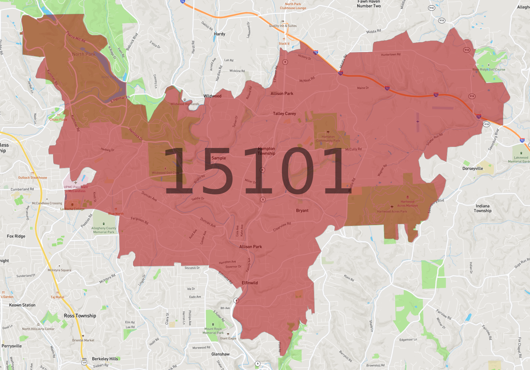 Zip Code 15101 - AtlasBig.com