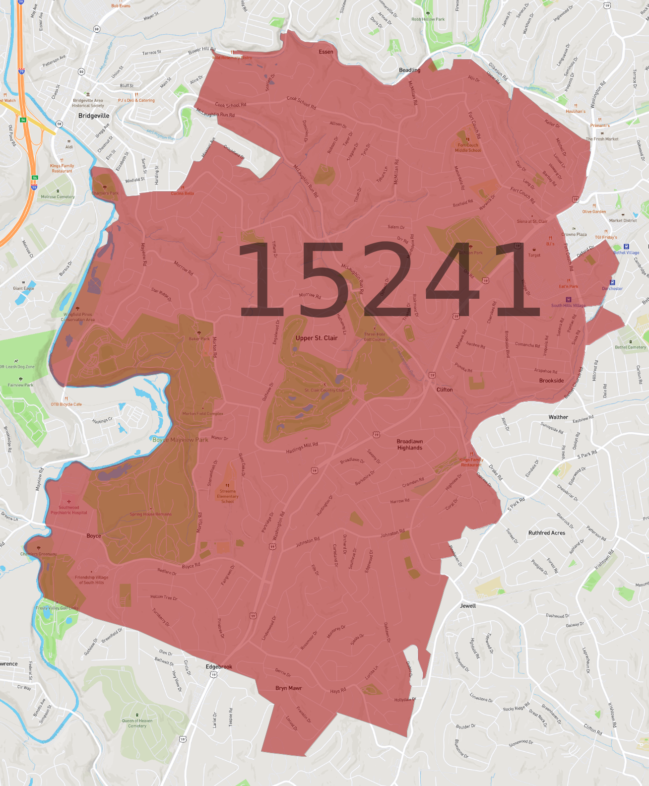 Zip Code 15241 - AtlasBig.com