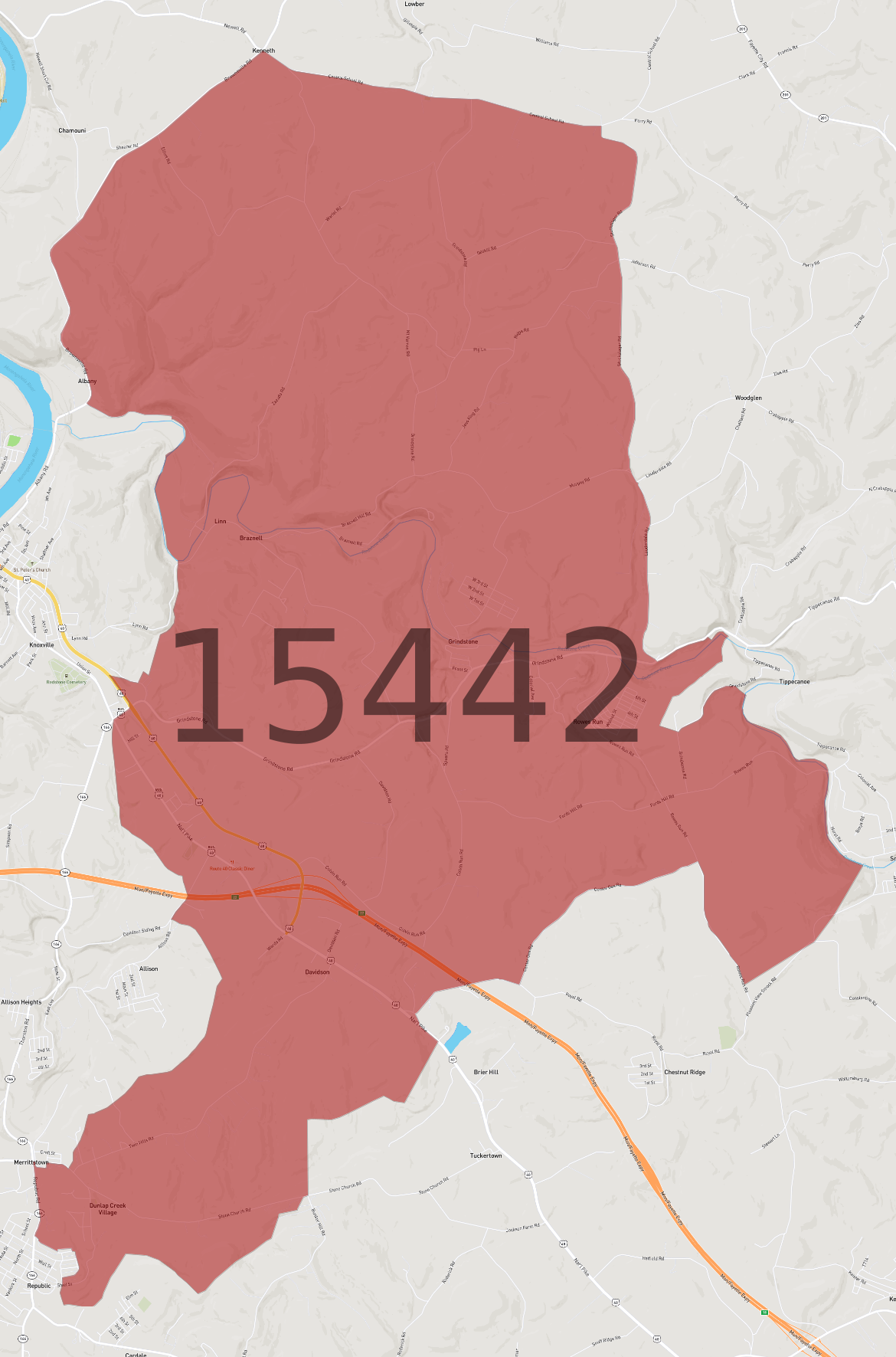 Zip Code 15442 - AtlasBig.com