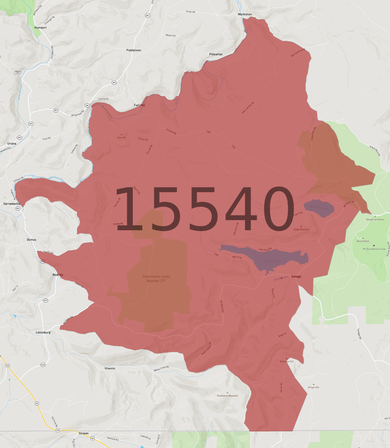 Zip Code 15540 - AtlasBig.com