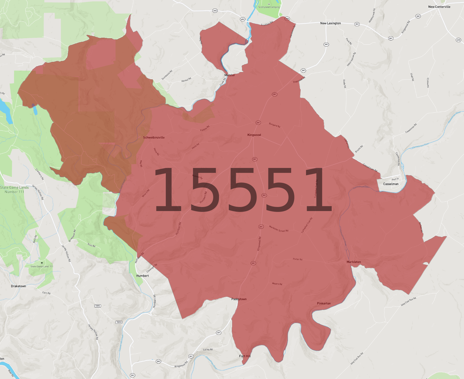 Zip Code 15551 - AtlasBig.com