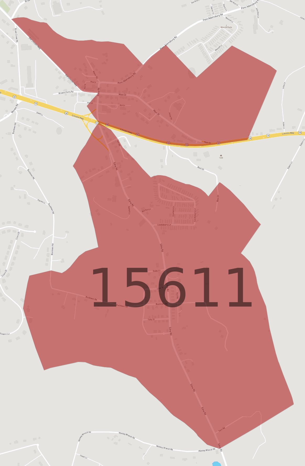 Zip Code 15611 - AtlasBig.com