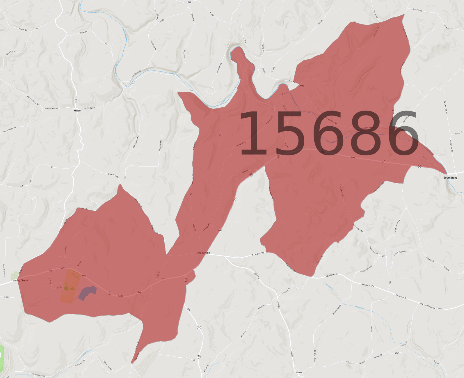 Zip Code 15686 - AtlasBig.com