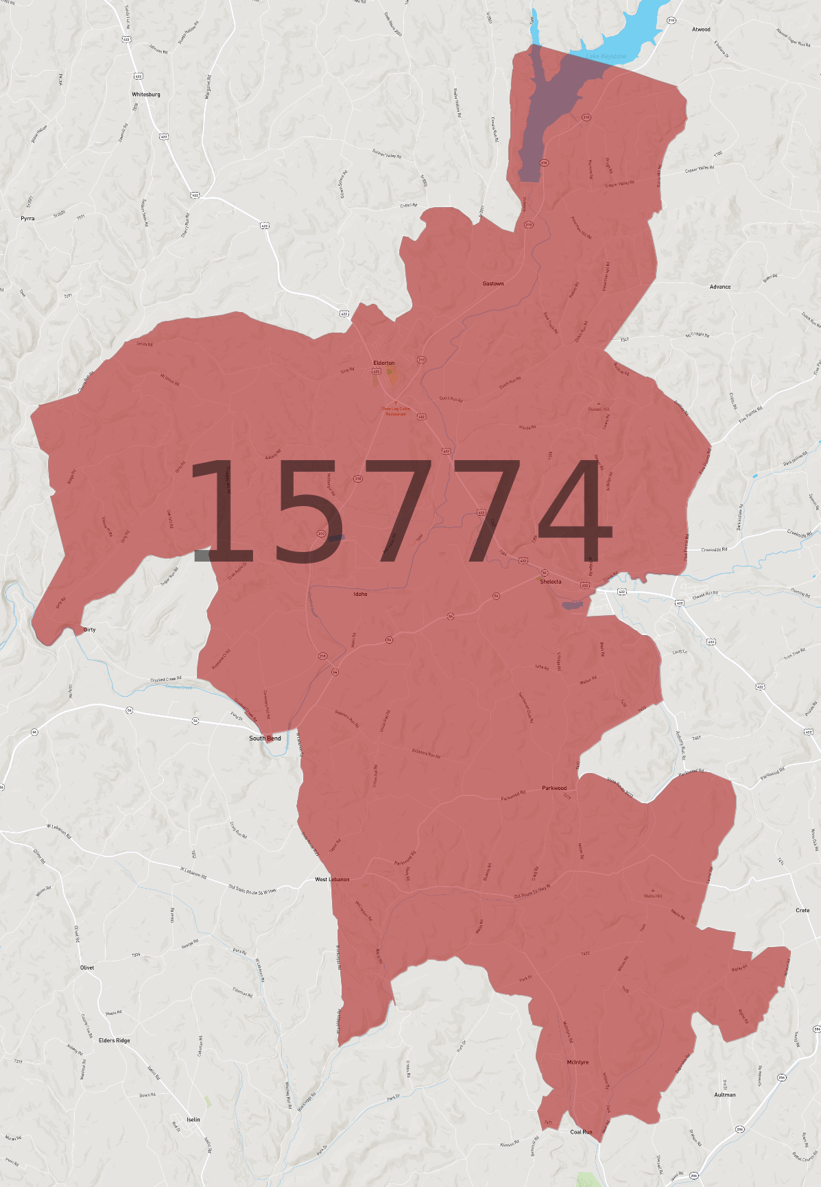 Zip Code 15774 - AtlasBig.com