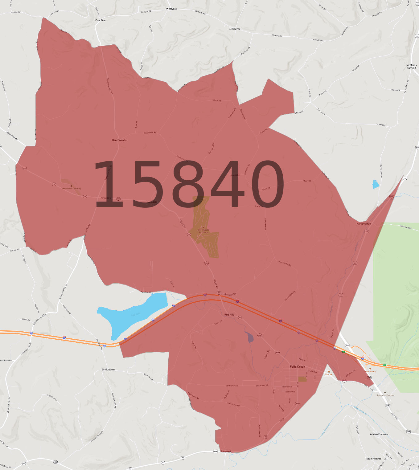 Zip Code 15840 - AtlasBig.com