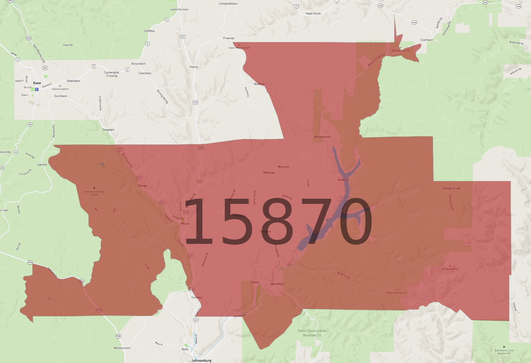 Zip Code 15870 - AtlasBig.com