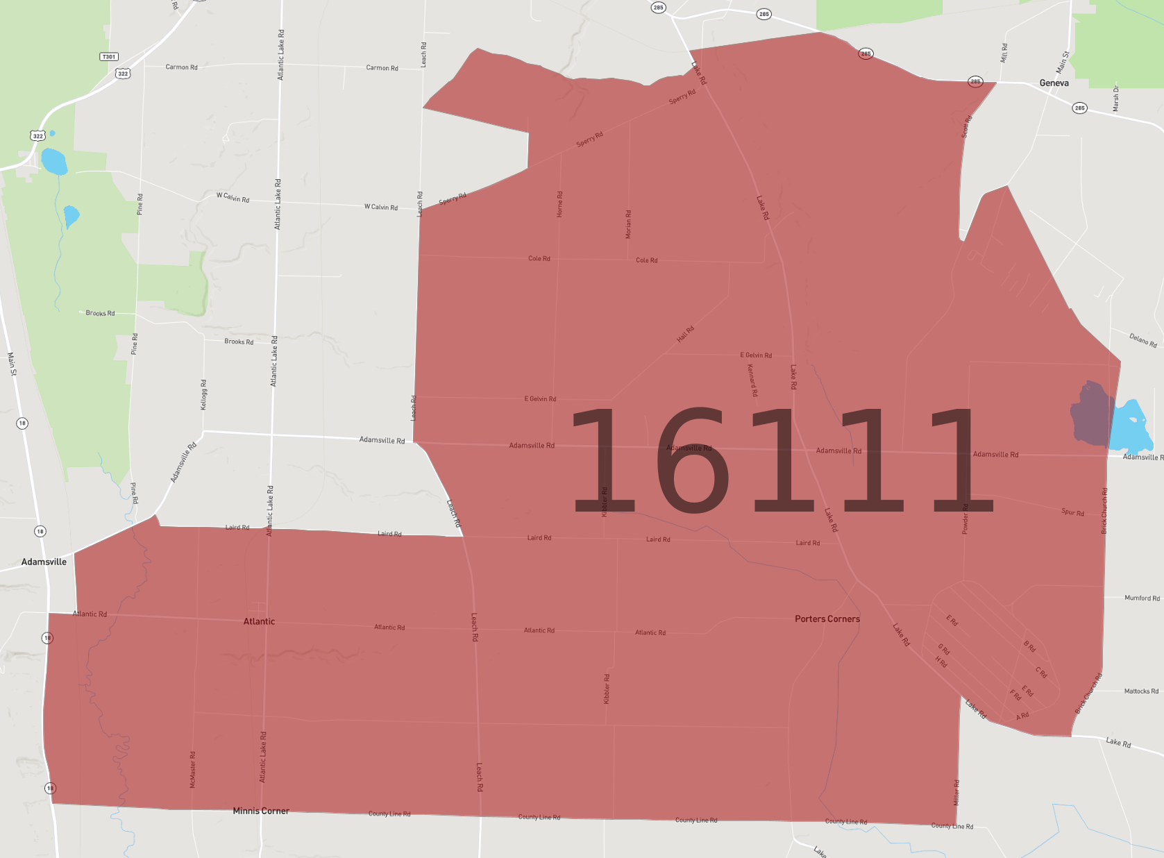 Zip Code 16111 - AtlasBig.com