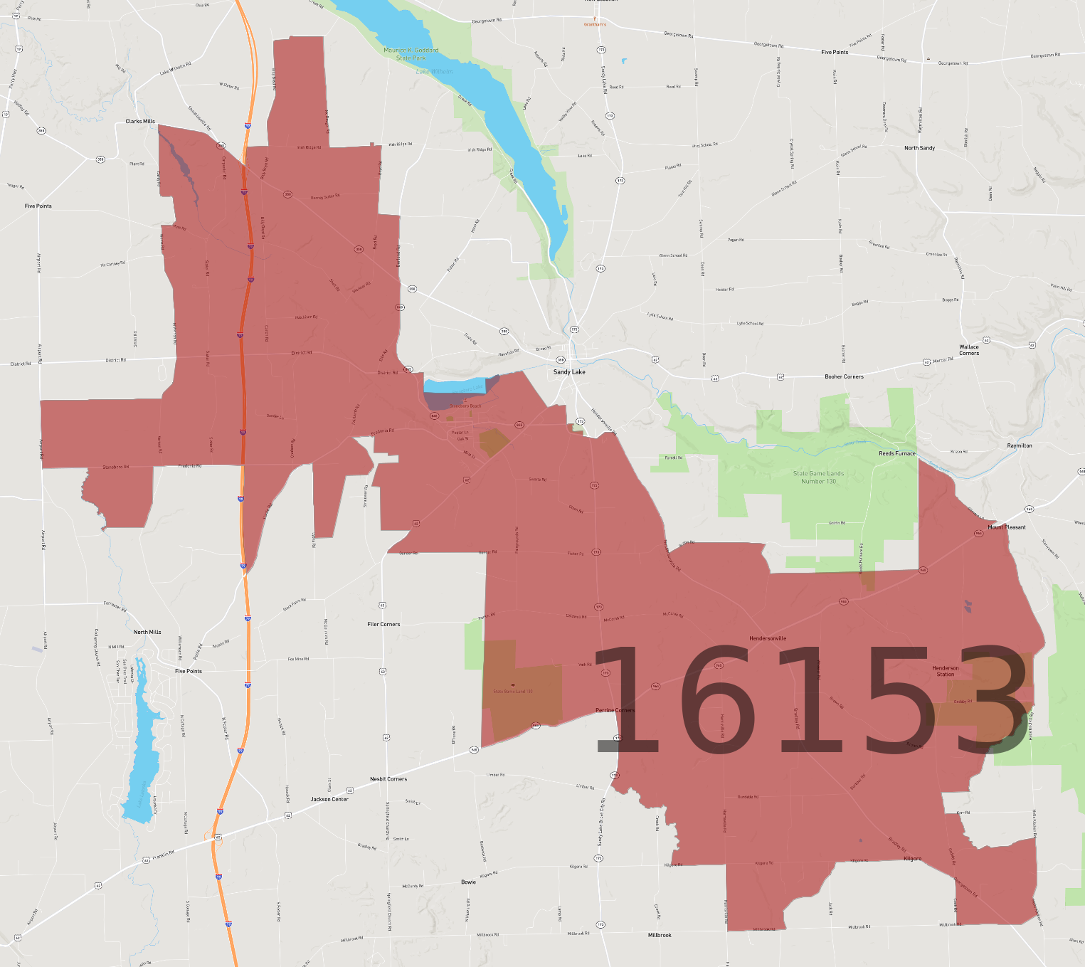 Zip Code 16153 - AtlasBig.com