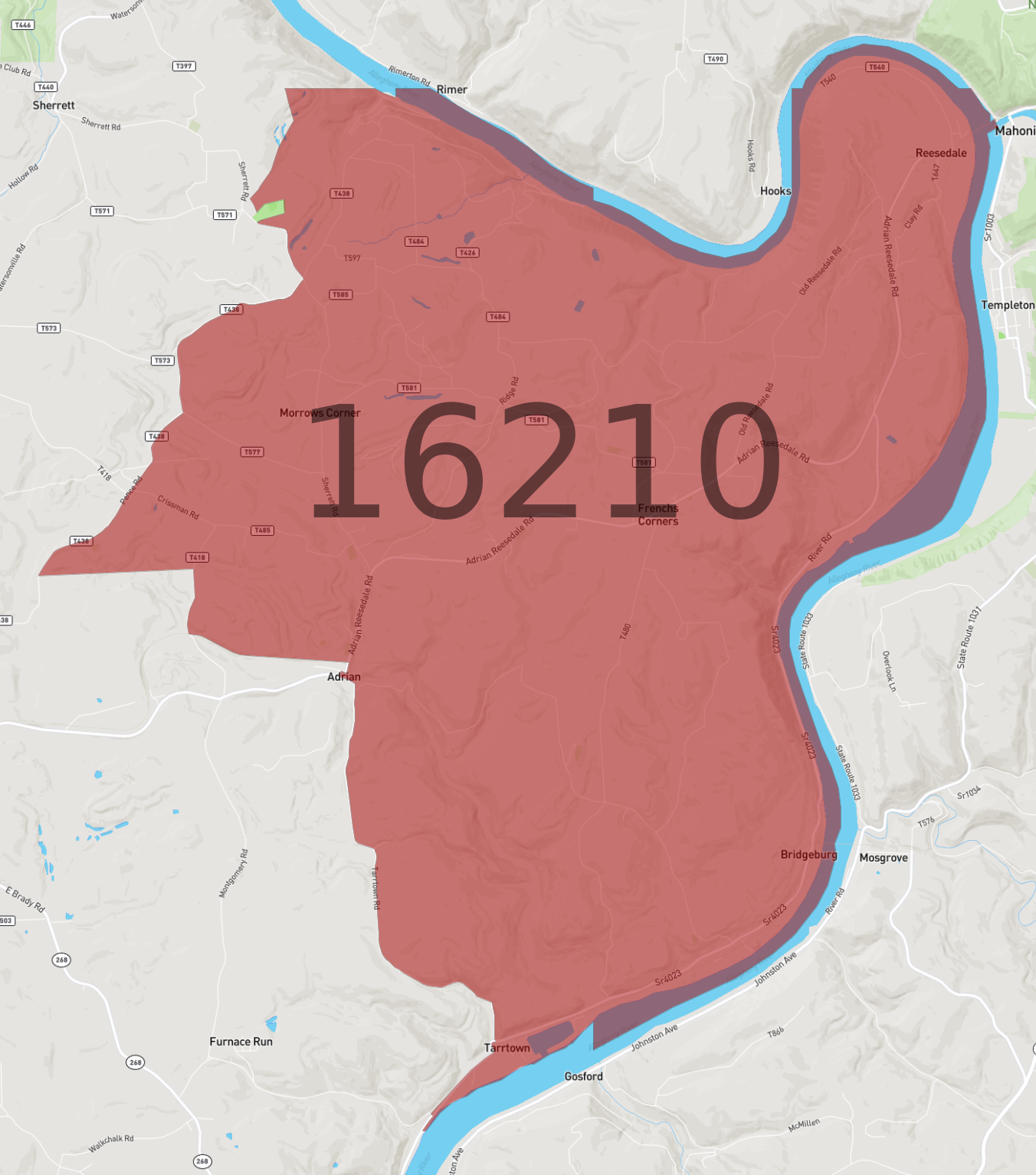 Zip Code 16210 - AtlasBig.com