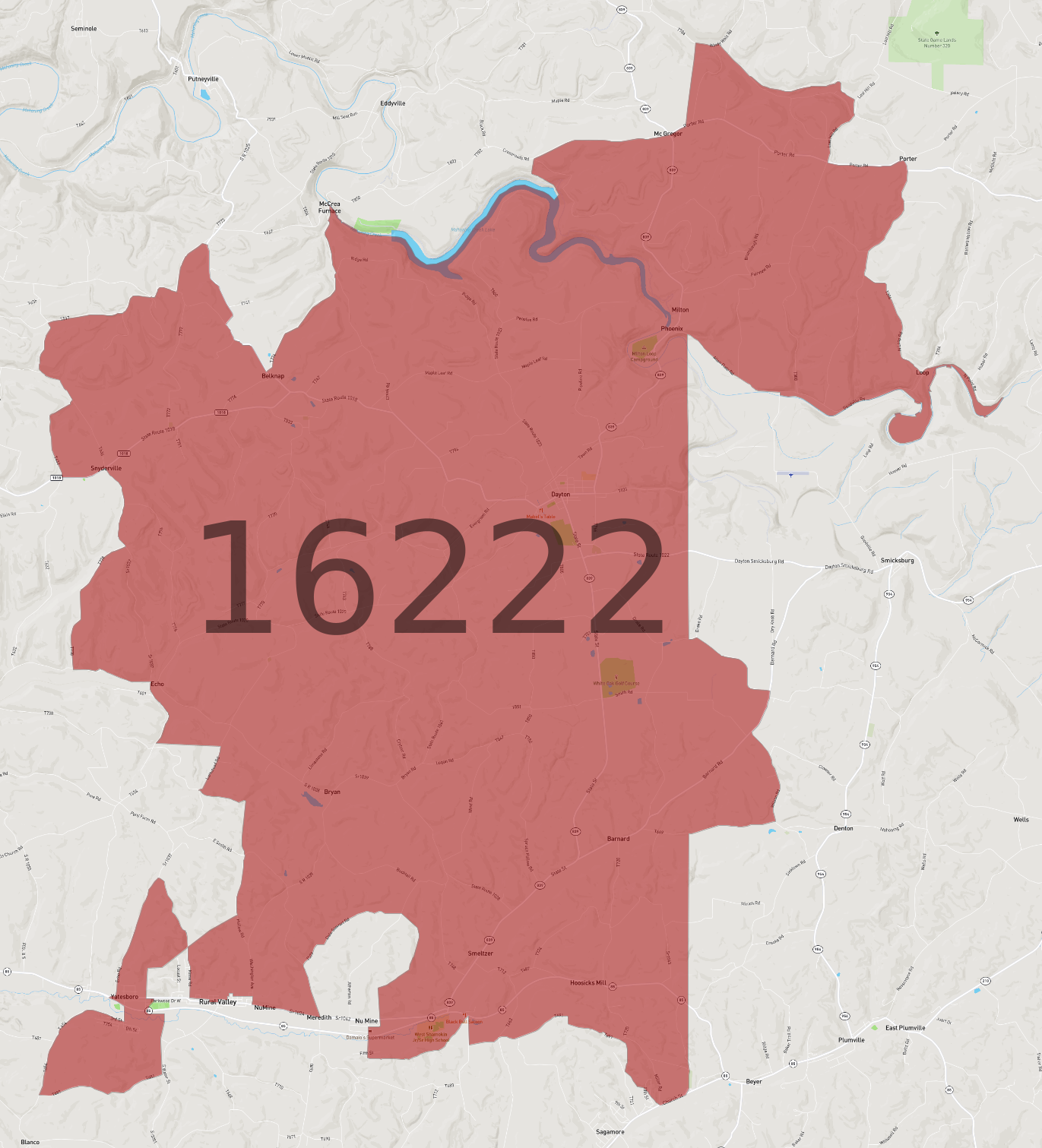 Zip Code 16222 - AtlasBig.com