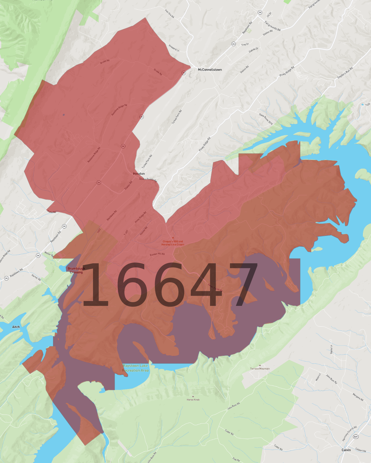 Zip Code 16647 - AtlasBig.com