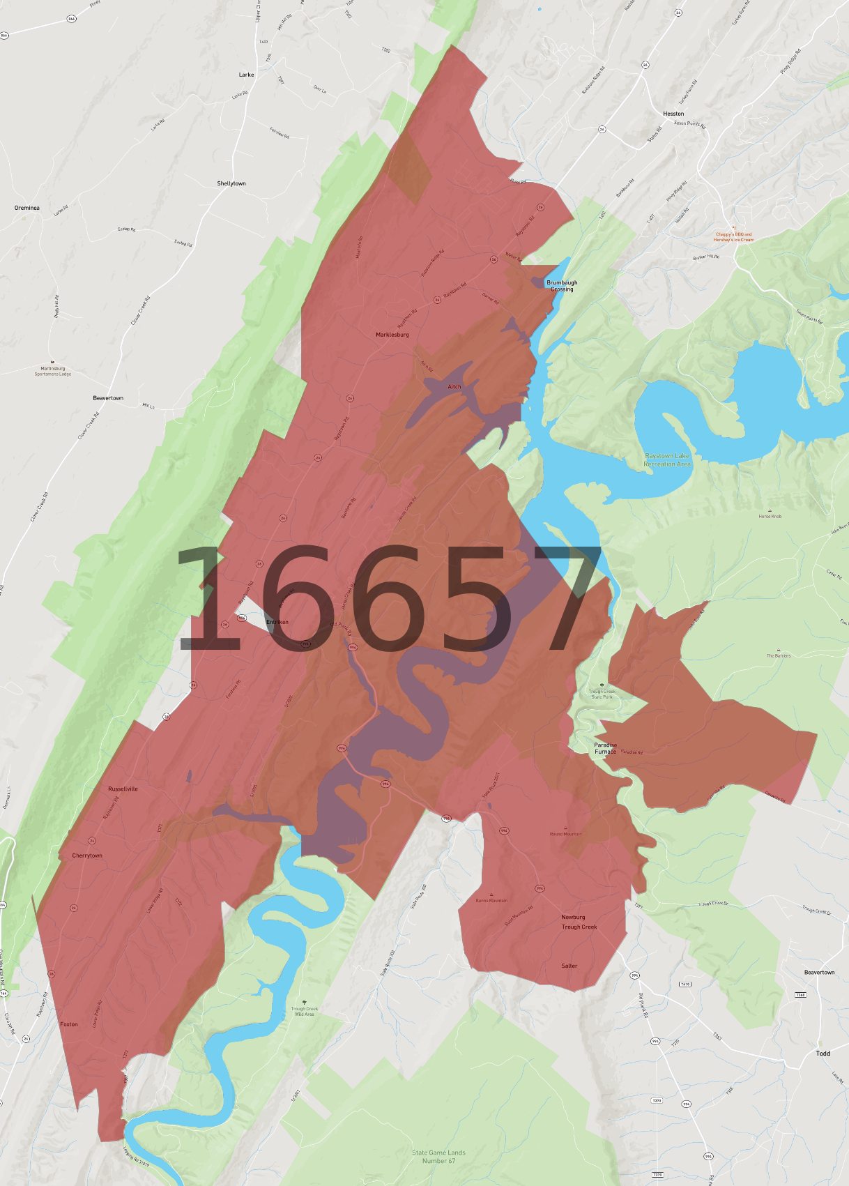 Zip Code 16657 - AtlasBig.com