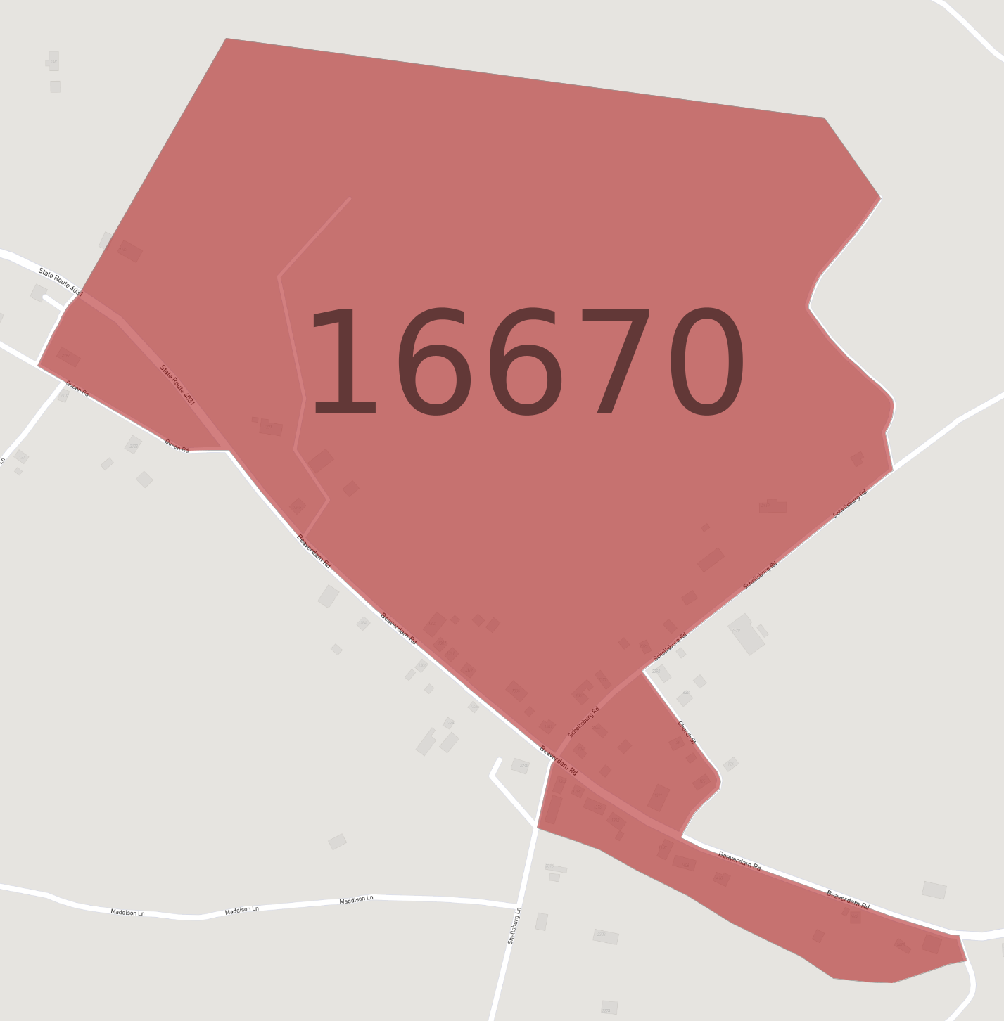 Zip Code 16670 - AtlasBig.com