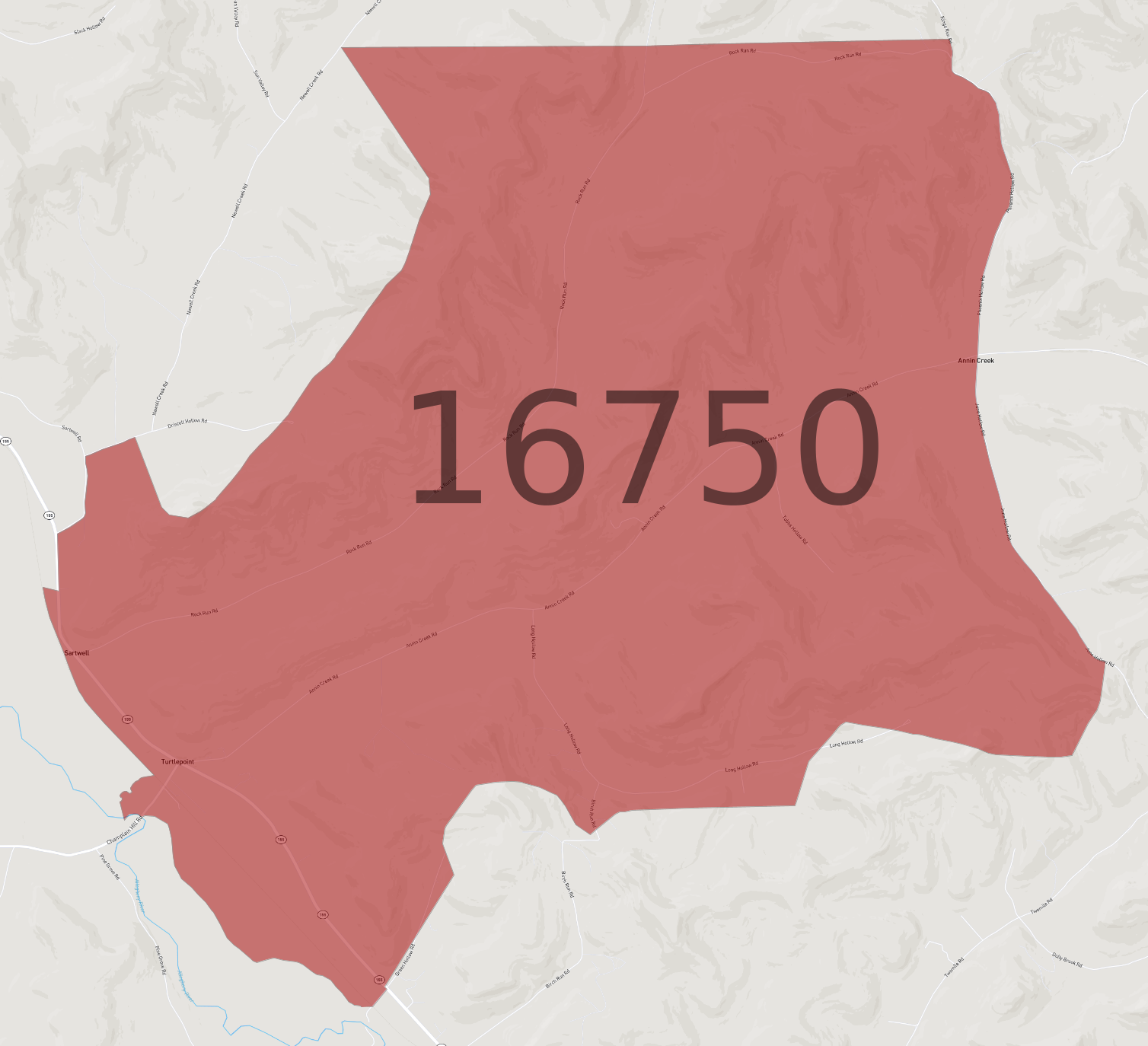 Zip Code 16750 - AtlasBig.com