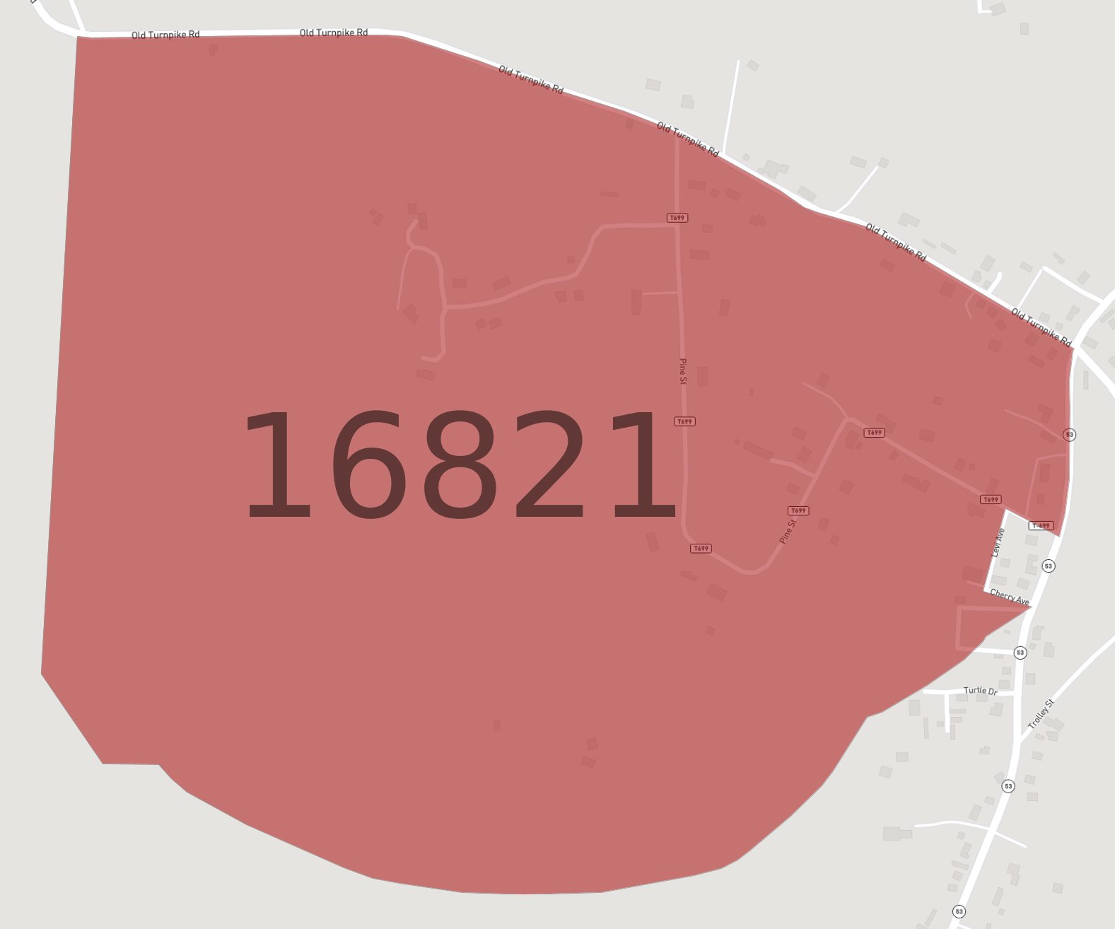 Zip Code 16821 - AtlasBig.com