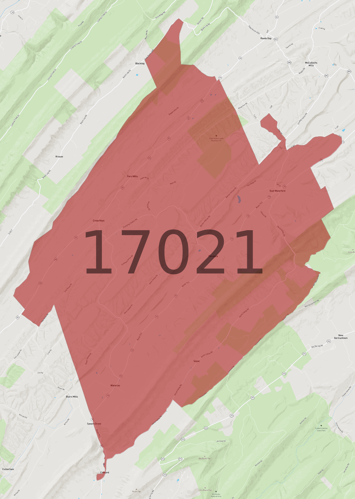 Zip Code 17021 - AtlasBig.com