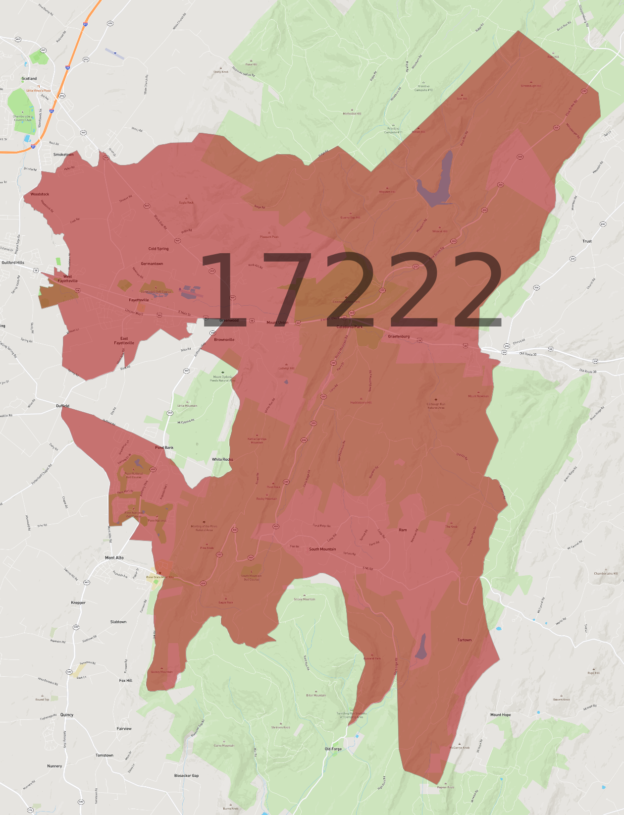 Zip Code 17222 - AtlasBig.com
