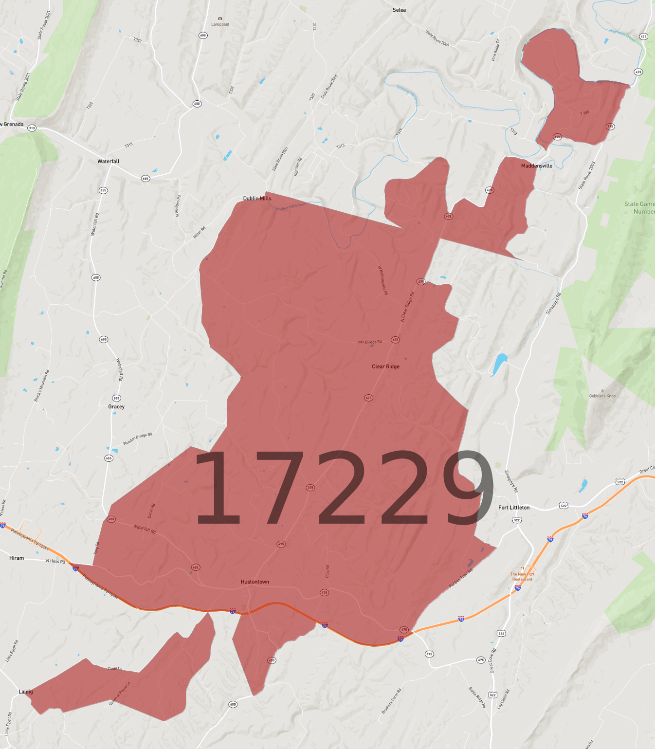 Zip Code 17229 - AtlasBig.com