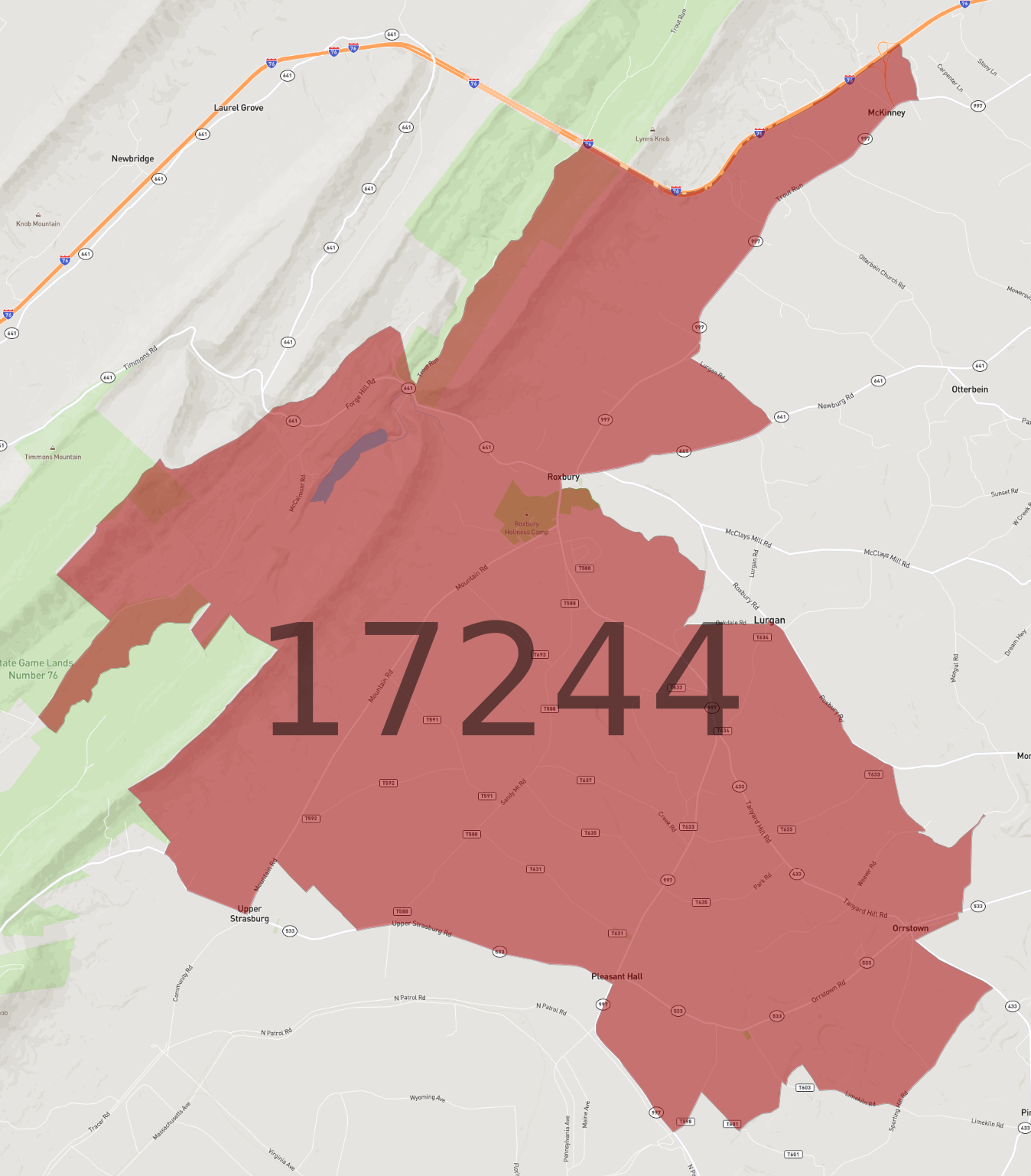 Zip Code 17244 - AtlasBig.com