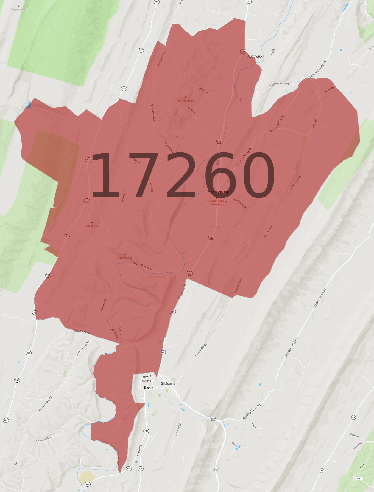 Zip Code 17260 - AtlasBig.com