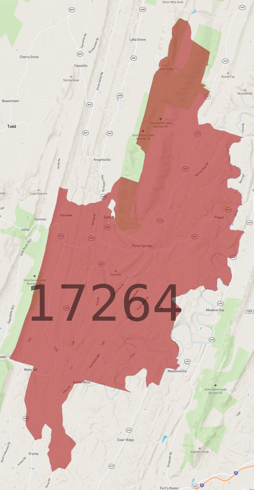 Zip Code 17264 - AtlasBig.com