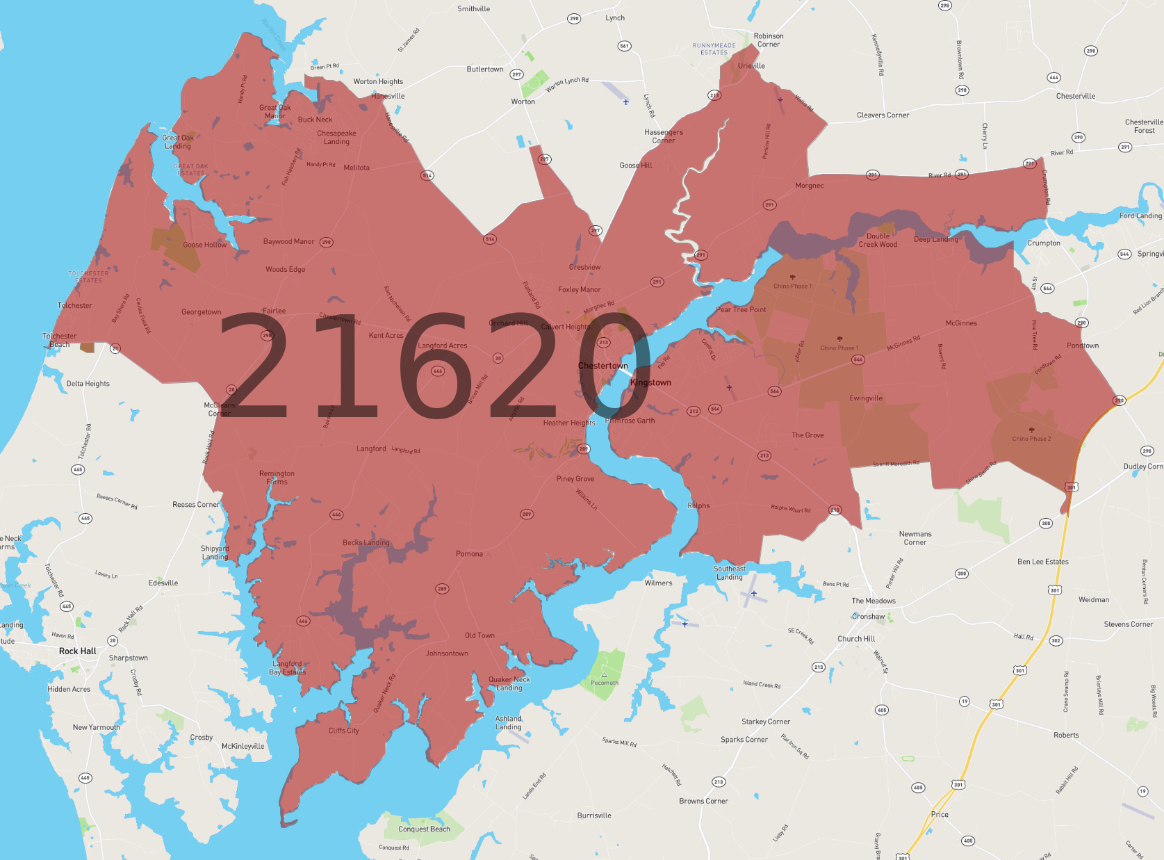 Zip Code 21620 - AtlasBig.com
