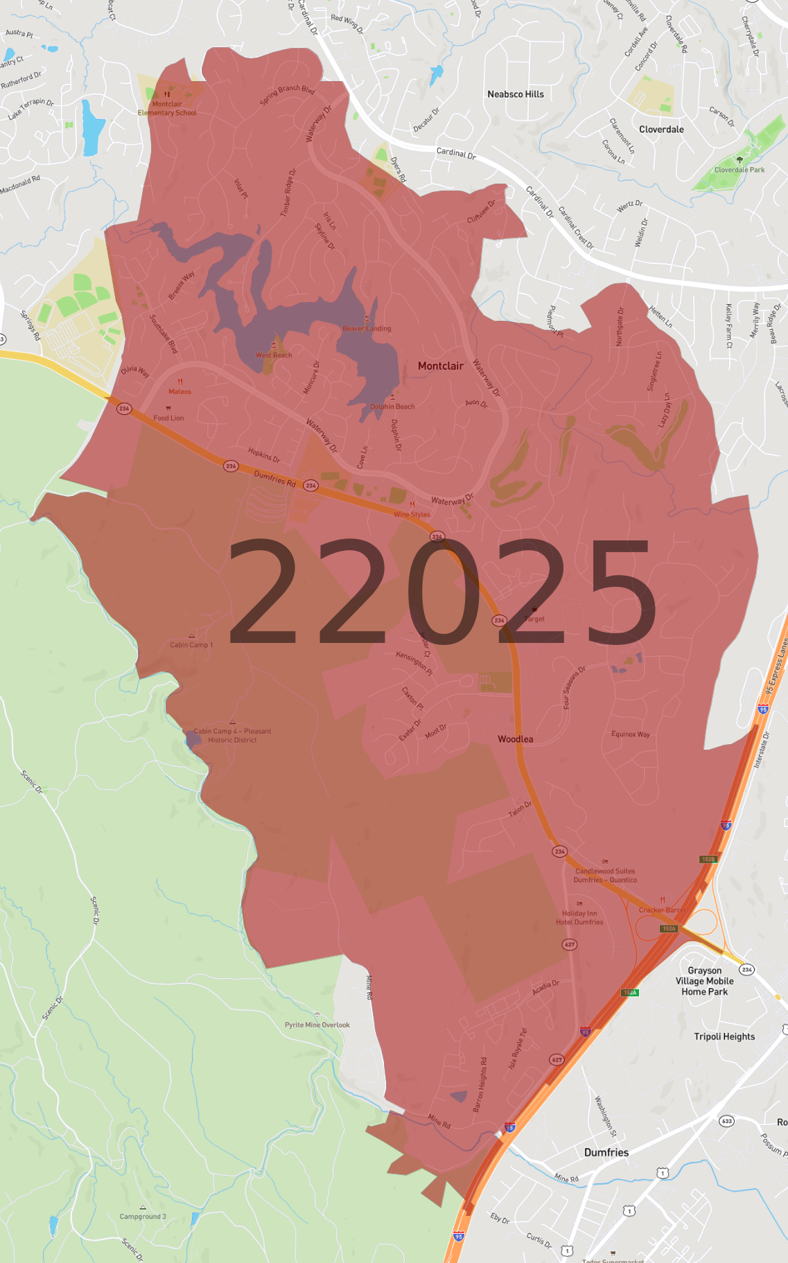 Zip Code 22025 - AtlasBig.com