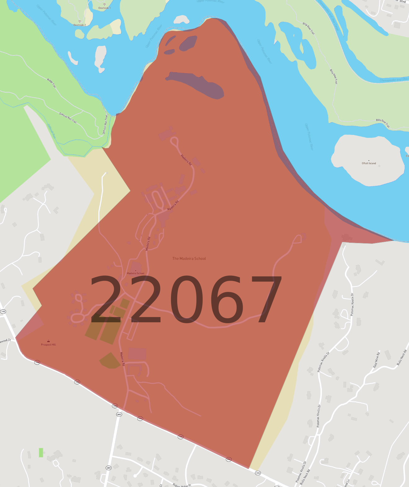 Zip Code 22067 - AtlasBig.com