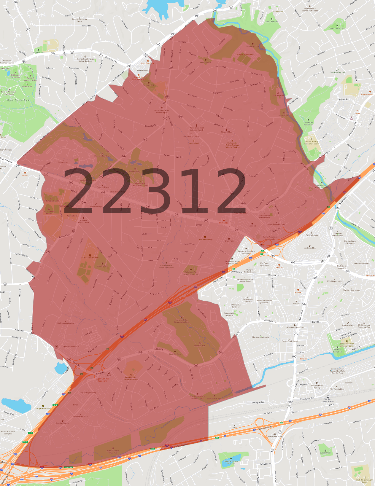 Zip Code 22312 - AtlasBig.com