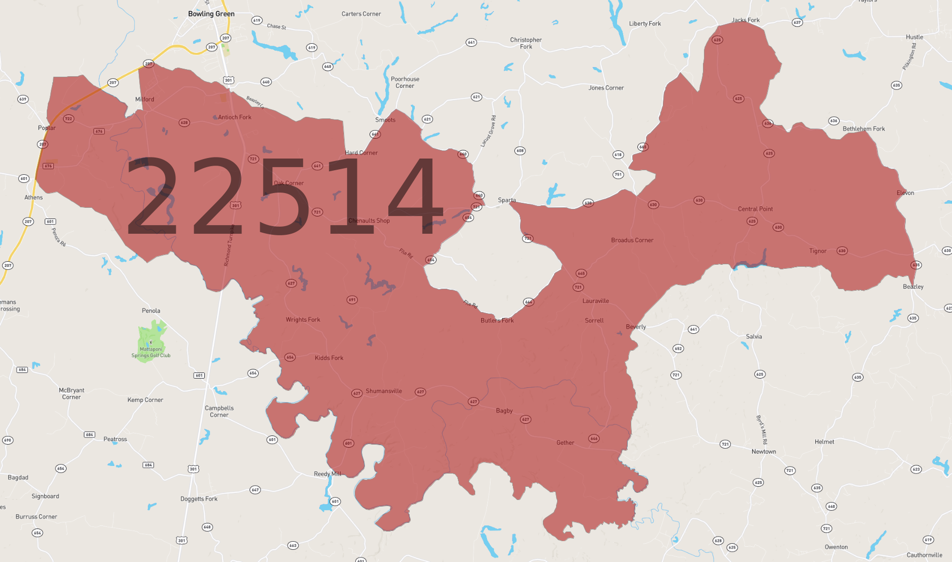 Zip Code 22514 - AtlasBig.com