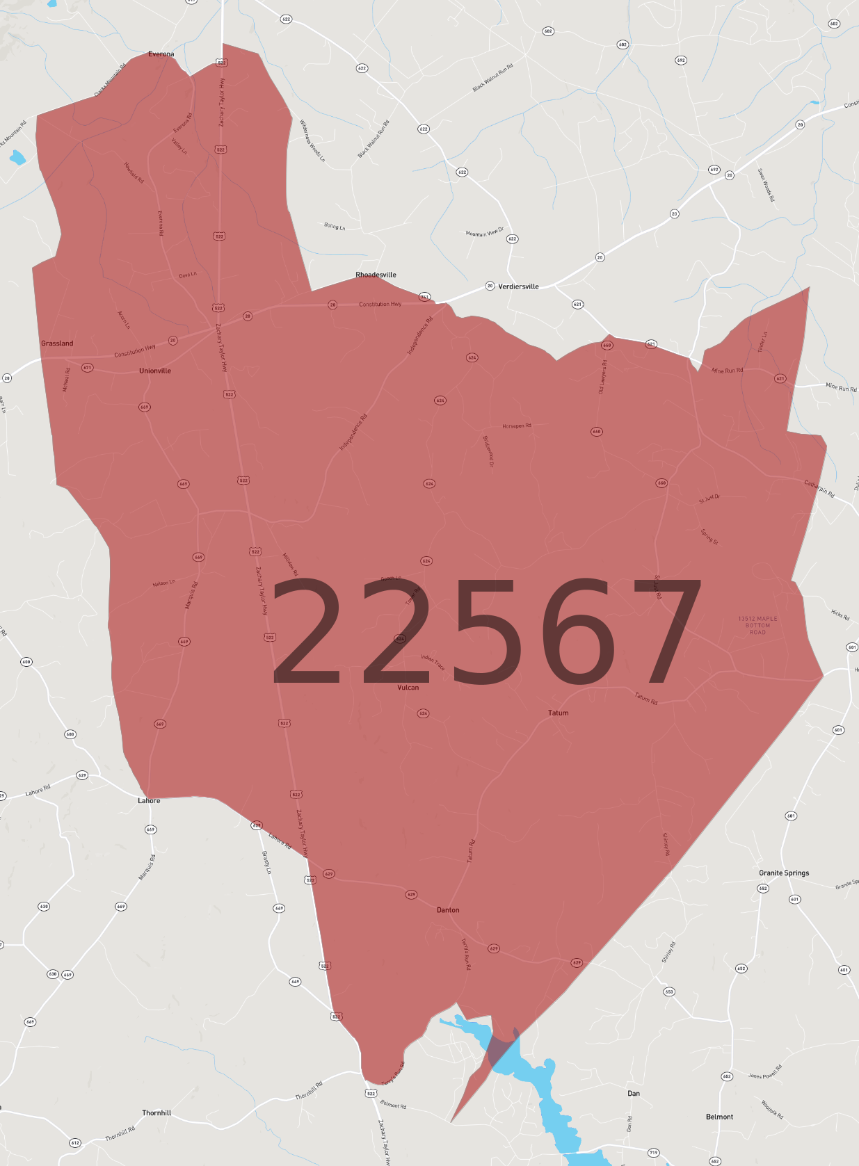 Zip Code 22567 - AtlasBig.com