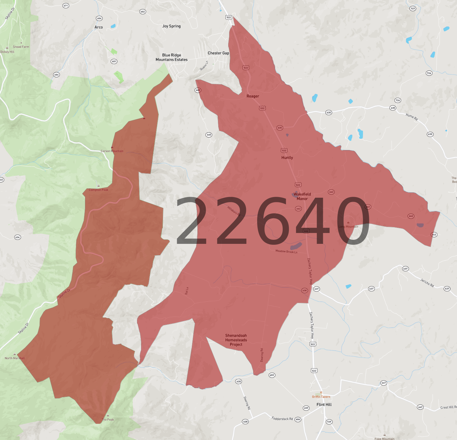 Zip Code 22640 - AtlasBig.com